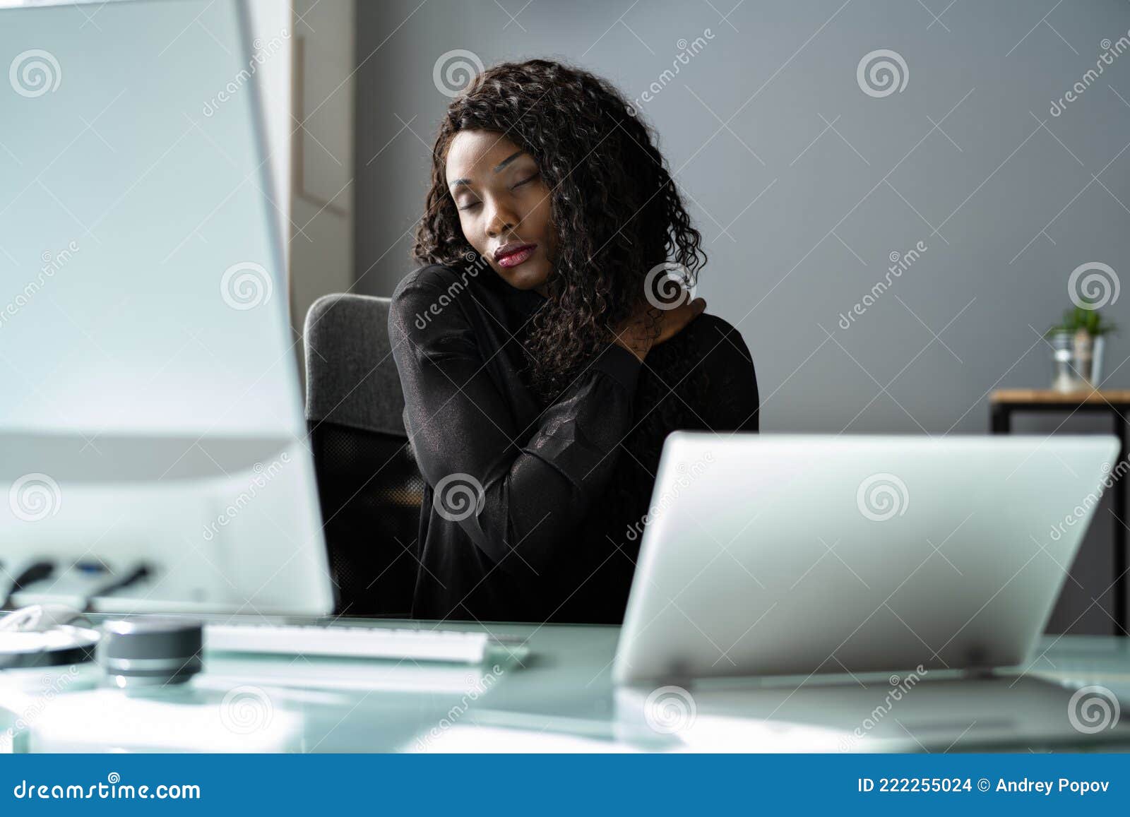 Bad Slouch Sit Posture stock photo. Image of health - 222255024