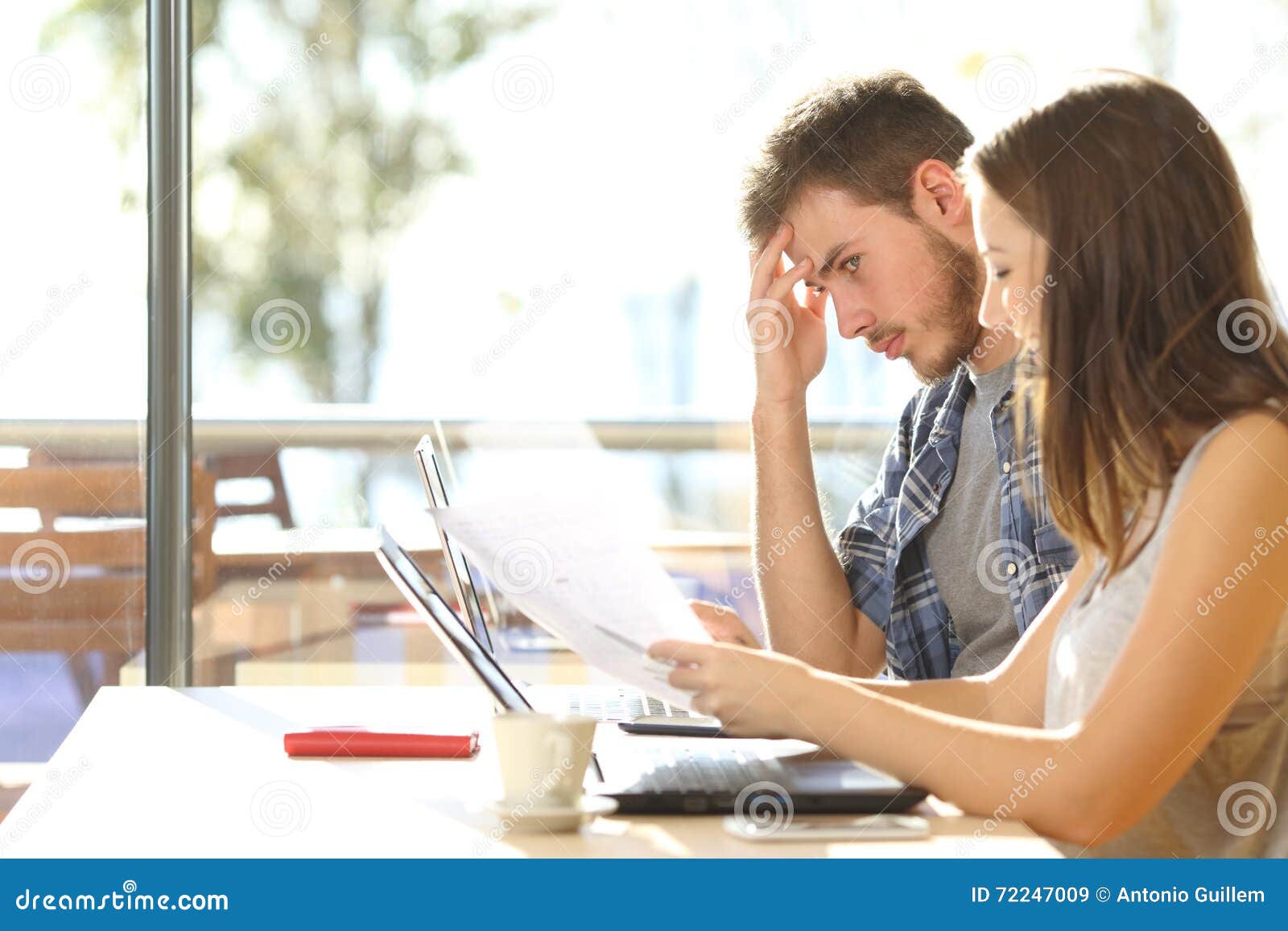 Bad Student Learning with Difficulties Stock Image - Image of girl ...