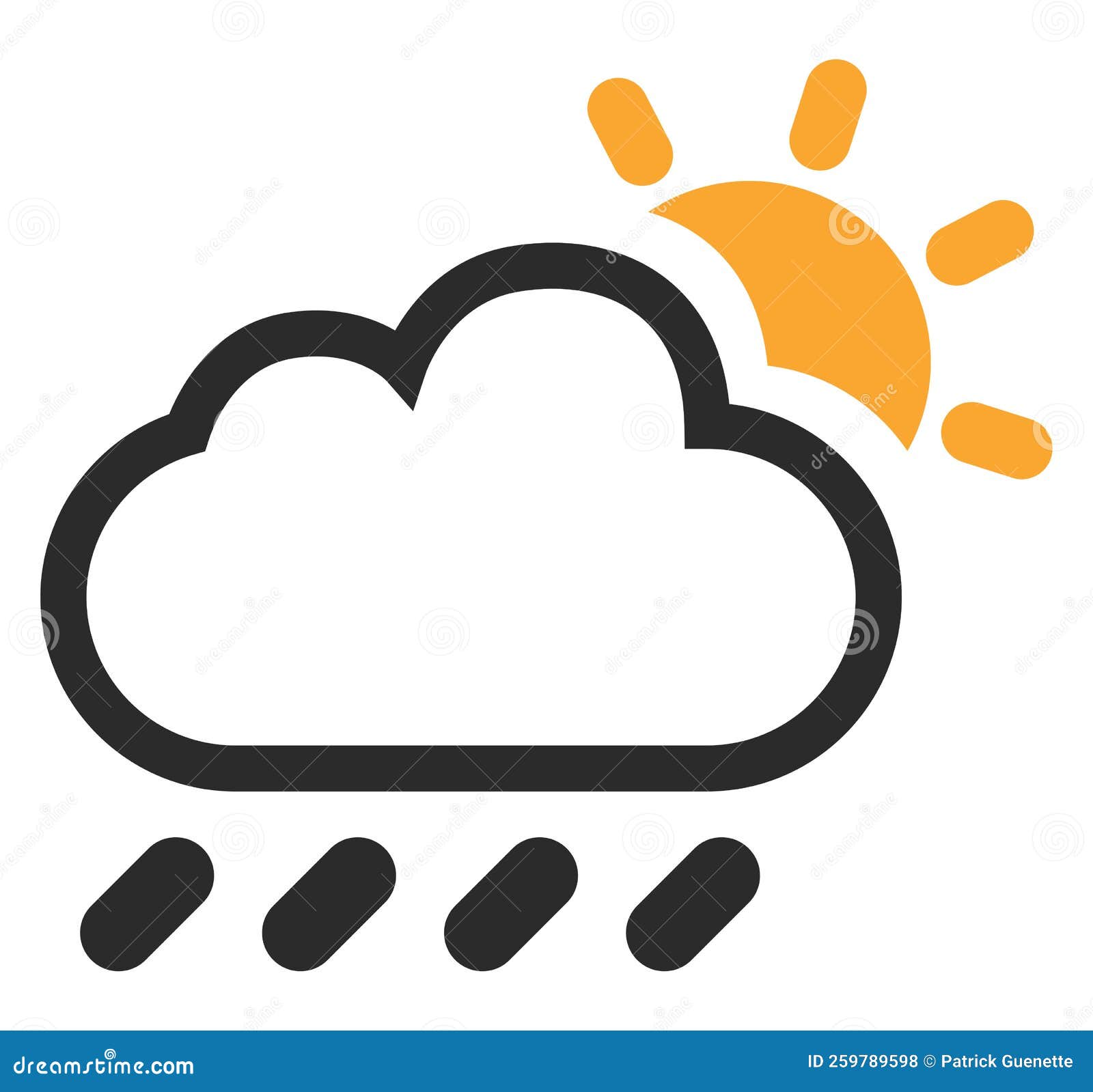 Bad Summer Weather, Icon Icon Stock Vector - Illustration of cartoon ...