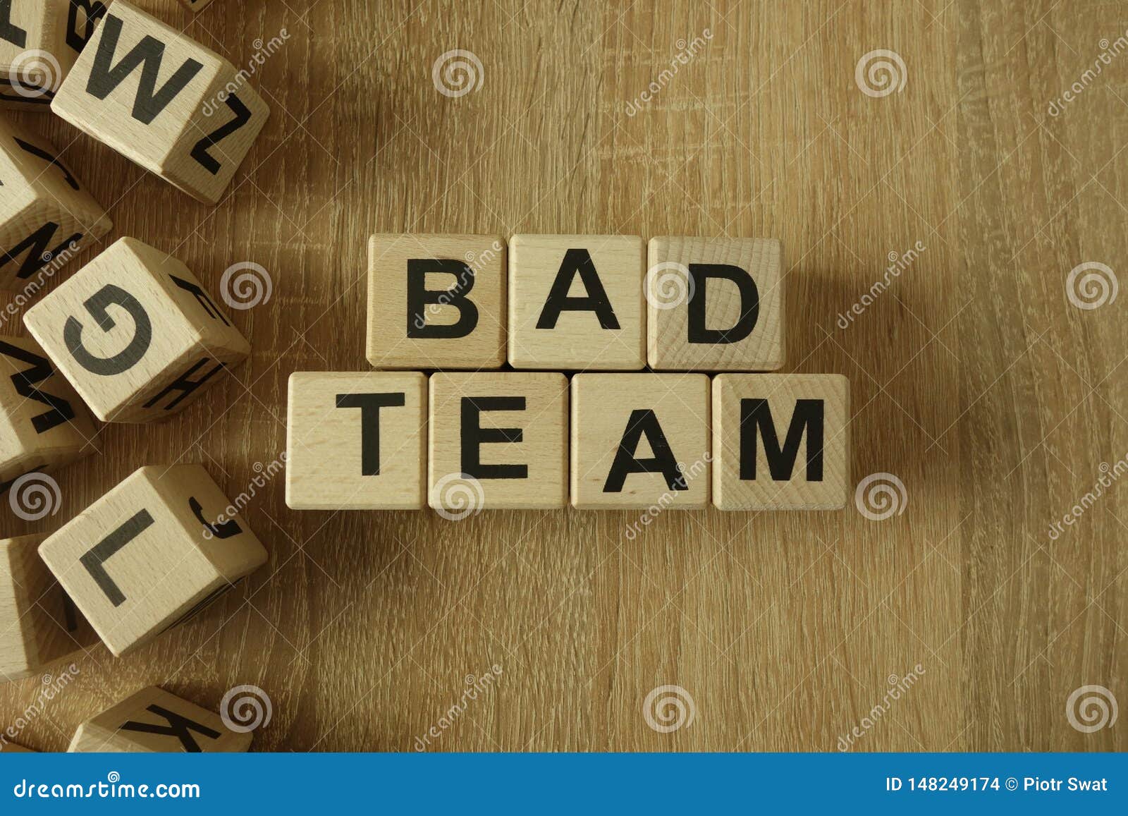 Bad Team Text from Wooden Blocks Stock Photo - Image of office, failure ...