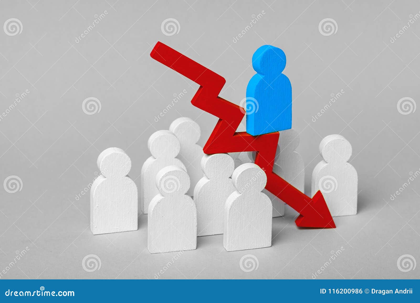 Bad Team Work, Failure in Business. the Fall in Profits and Growth ...