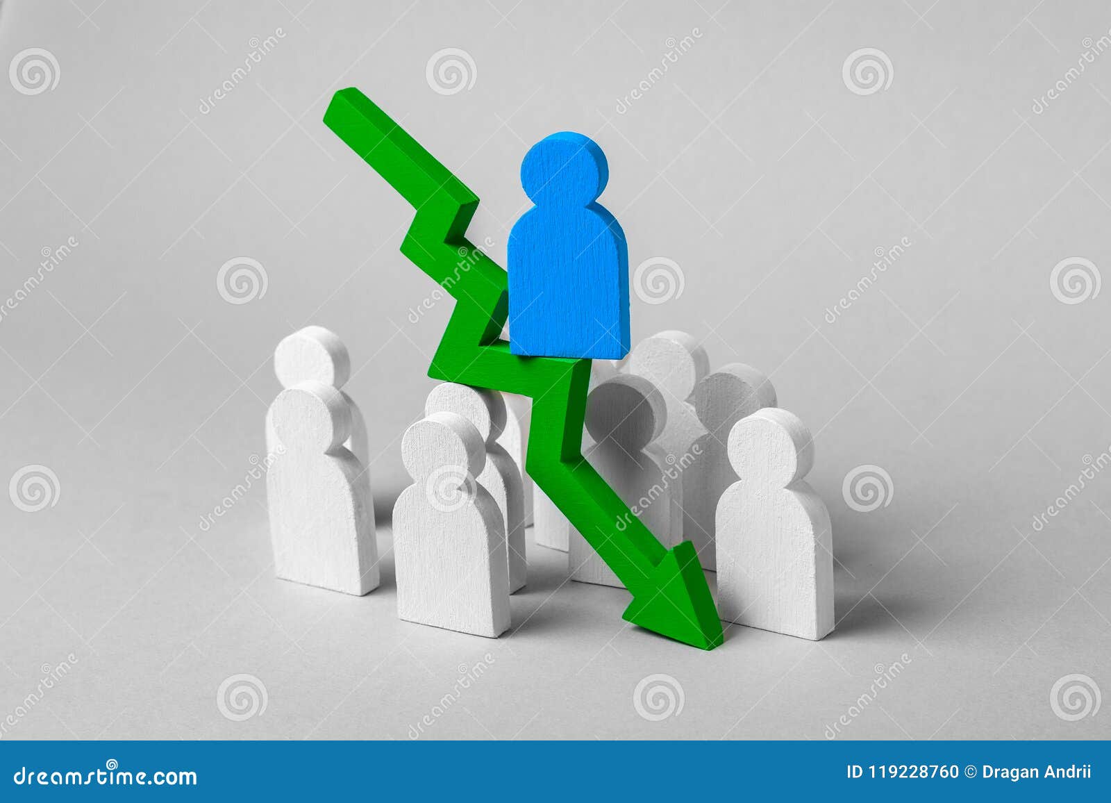 Bad Team Work, Failure in Business. the Fall in Profits and Growth ...