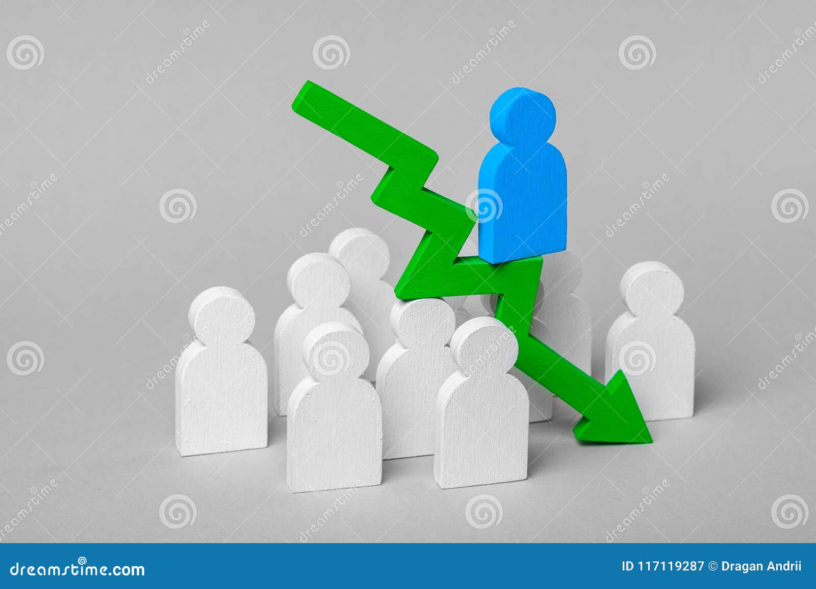 Bad Team Work, Failure in Business. the Fall in Profits and Growth ...