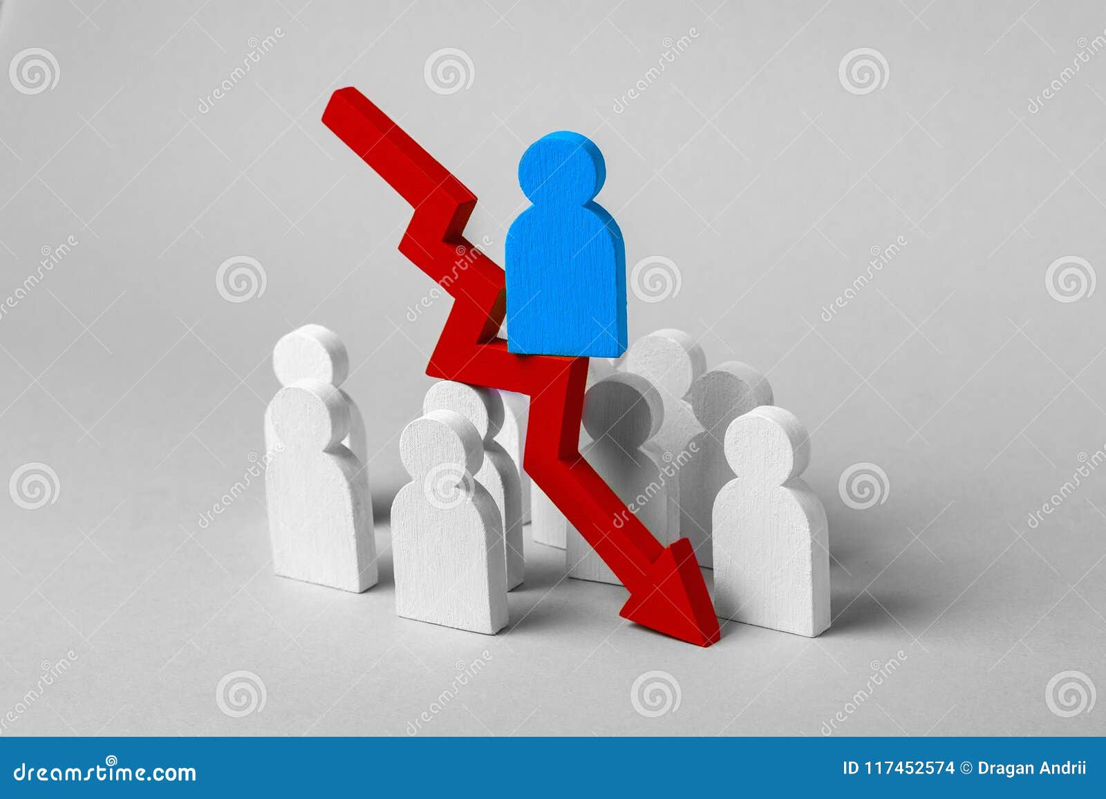 Bad Team Work, Failure in Business. the Fall in Profits and Growth ...