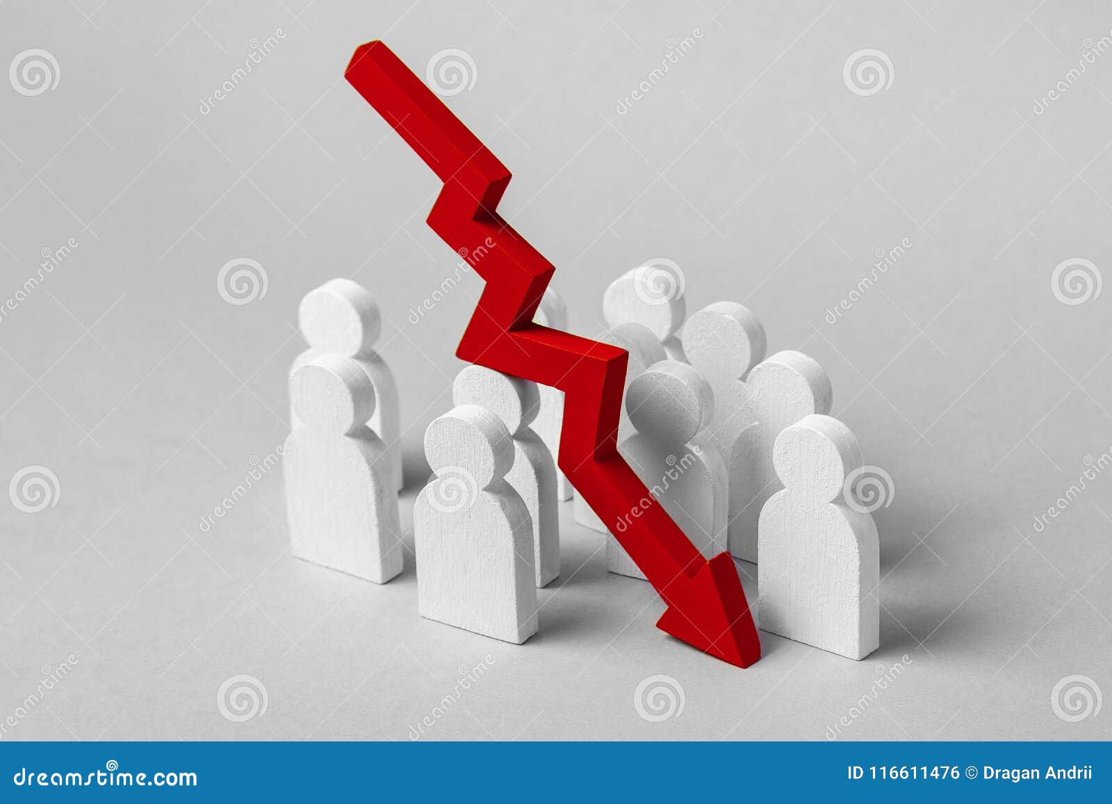 Bad Team Work, Failure in Business. the Fall in Profits and Growth ...