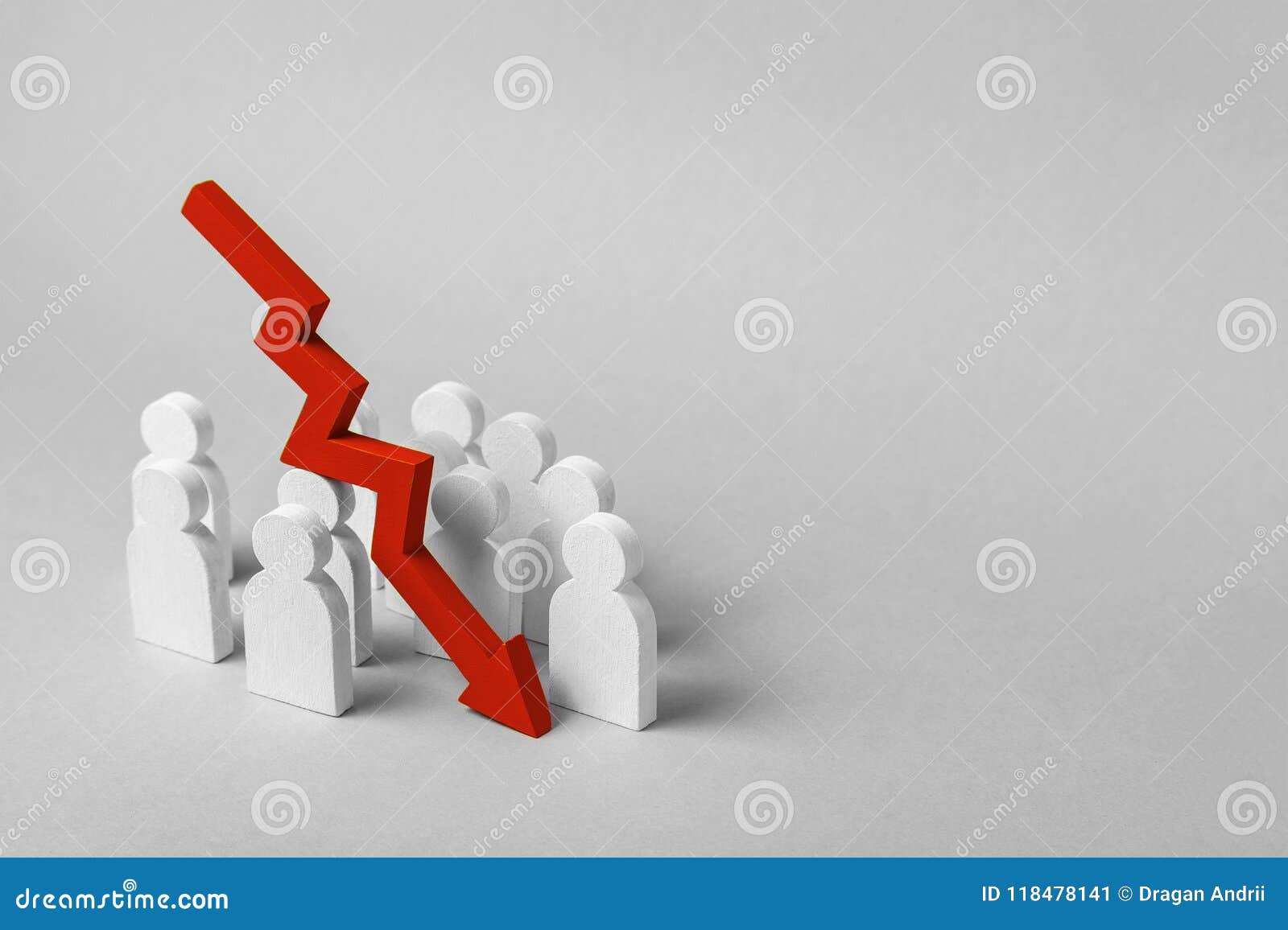 Bad Team Work, Failure in Business. the Fall in Profits and Growth ...