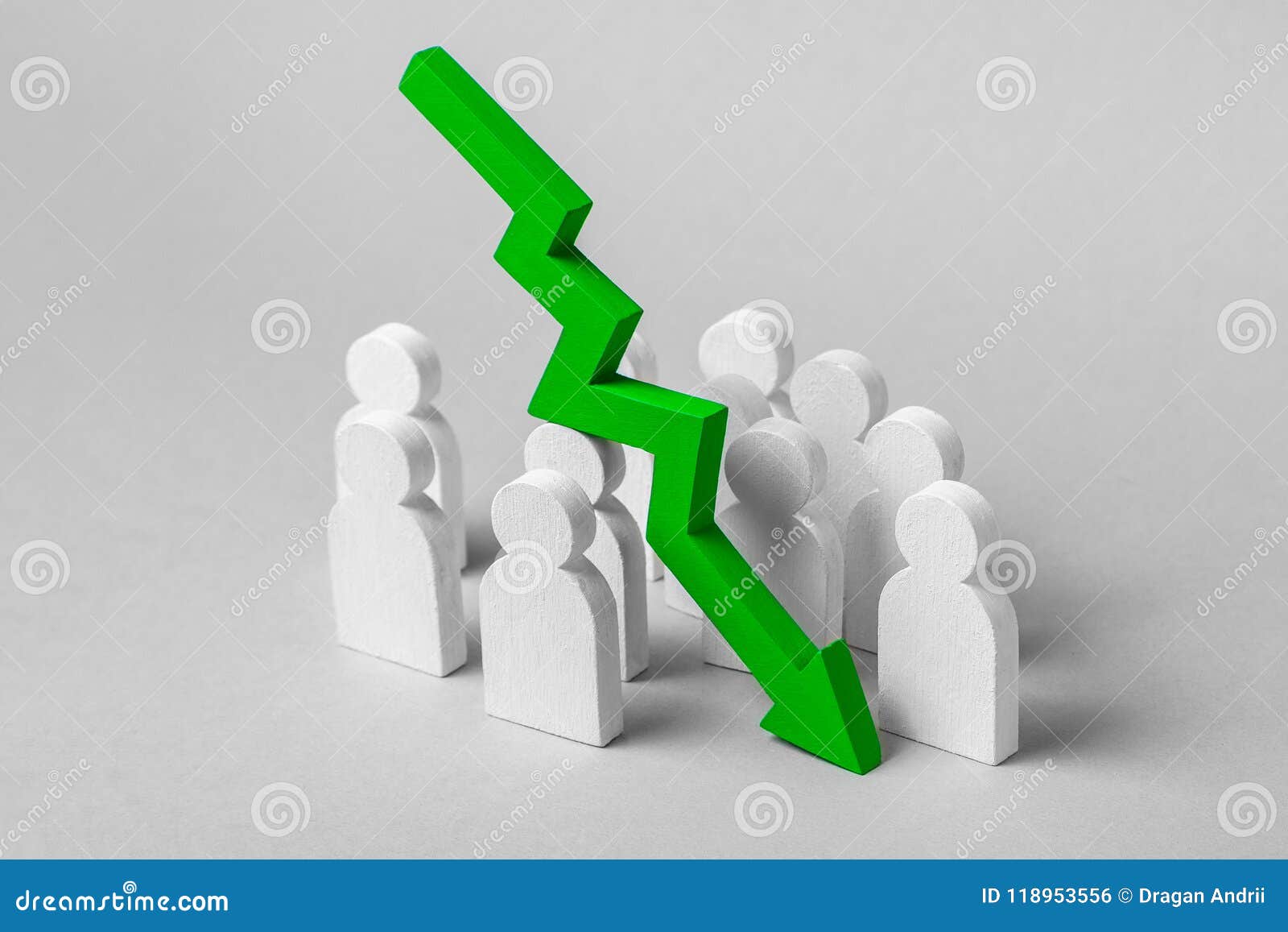 Bad Team Work, Failure in Business. the Fall in Profits and Growth ...