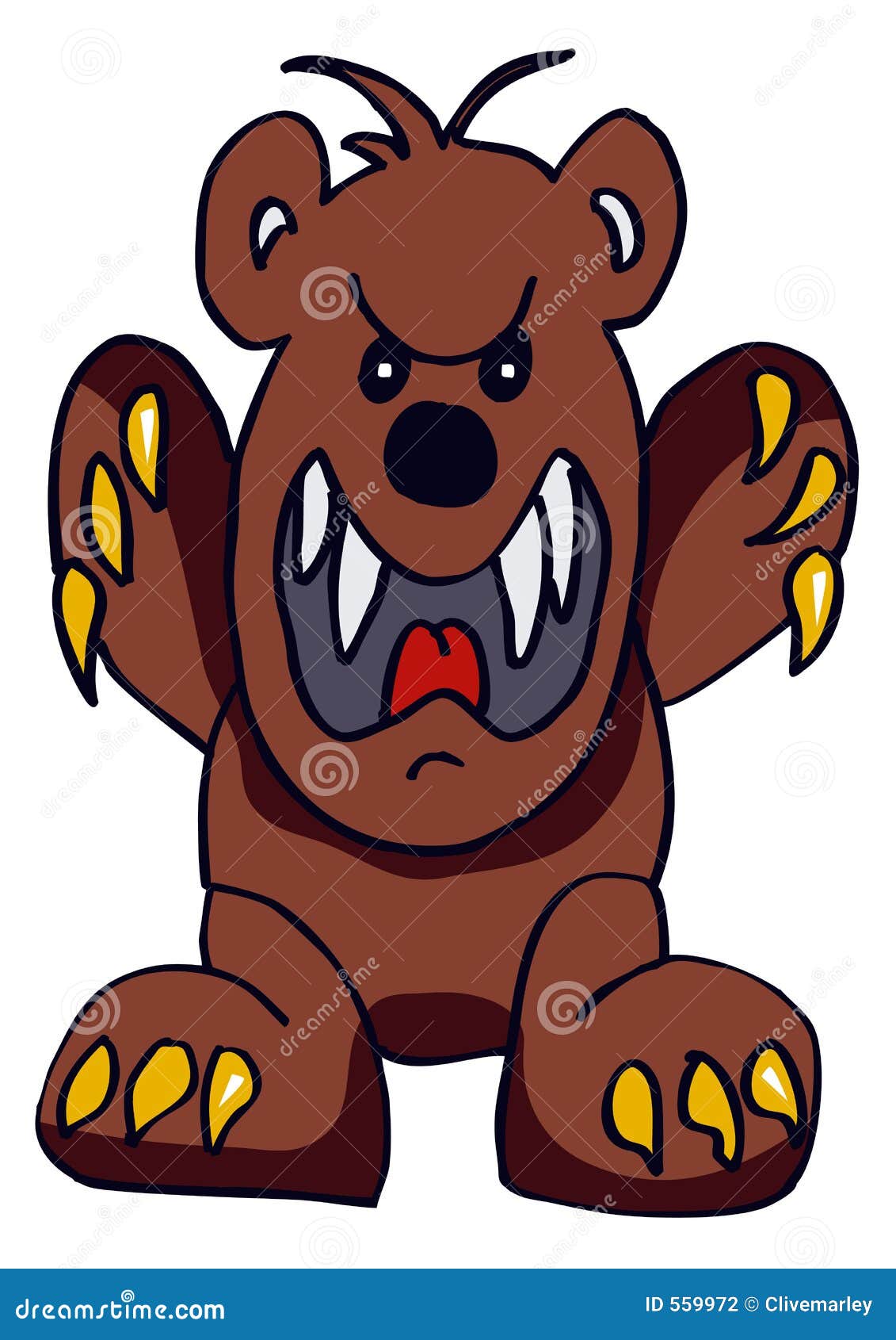 Bad Ted stock illustration. Illustration of teddy, comic - 559972