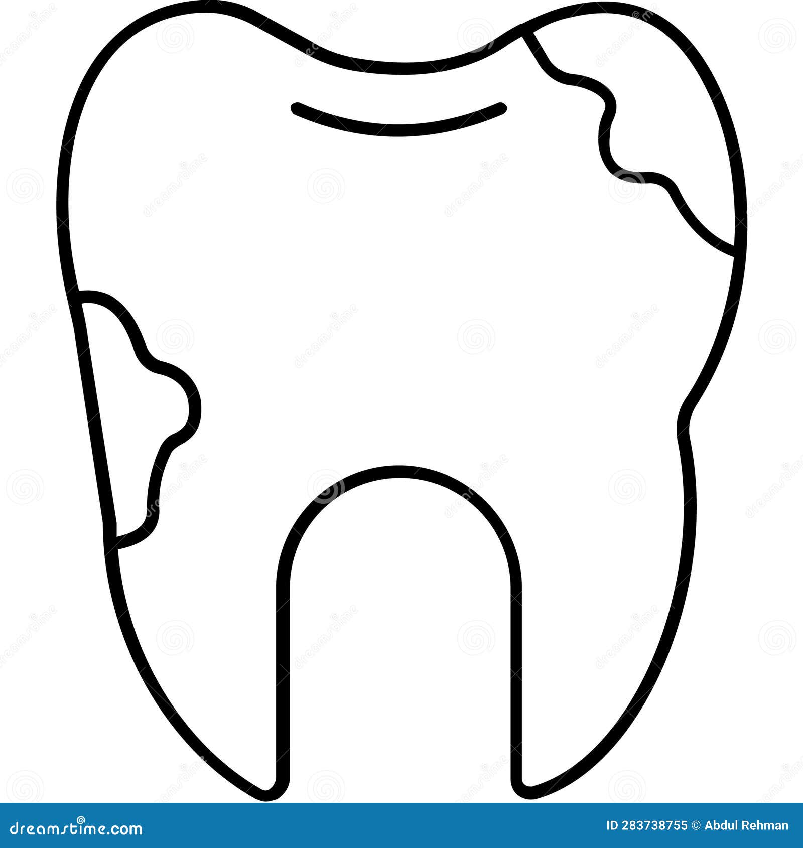 Bad Teeth Outline Vector Icon that Can Easily Edit or Modify. Stock ...