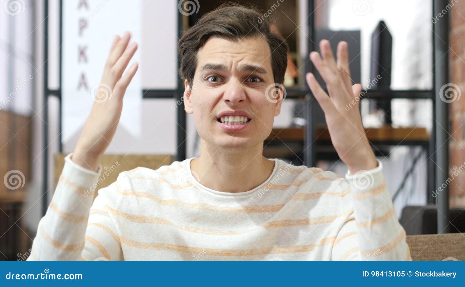 Bad-tempered Man Yelling in Anger Stock Image - Image of european, hong ...
