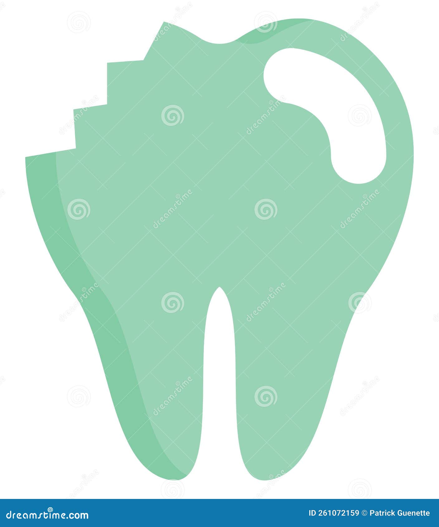 Bad tooth, icon stock vector. Illustration of pain, dental - 261072159