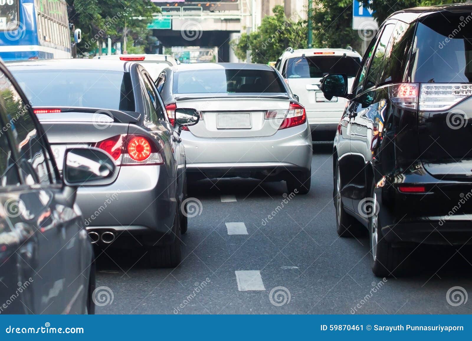 Really Bad Traffic Congestion in the Big City (Selective Focus) Stock ...