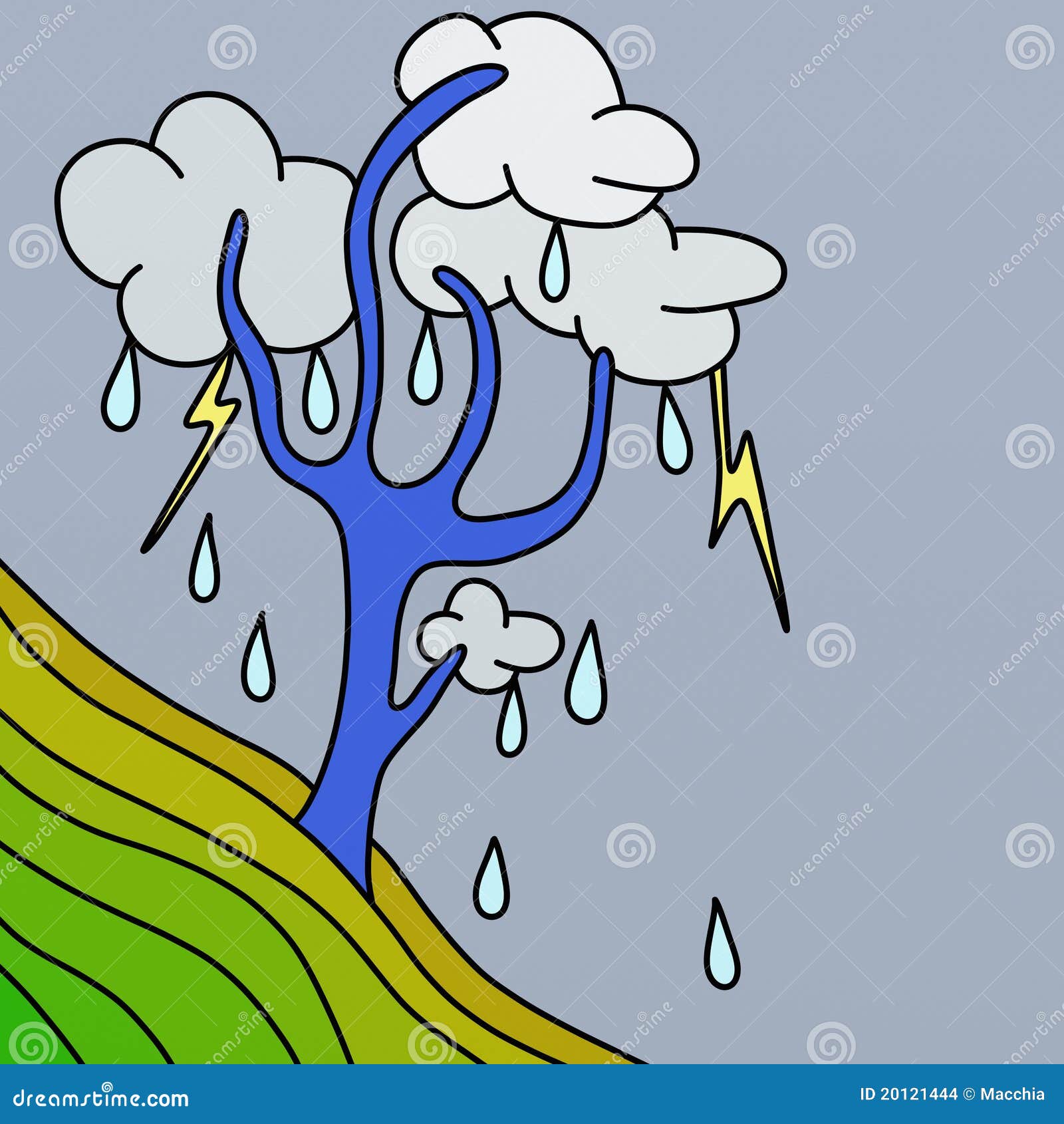 Bad weather stock illustration. Illustration of nature - 20121444