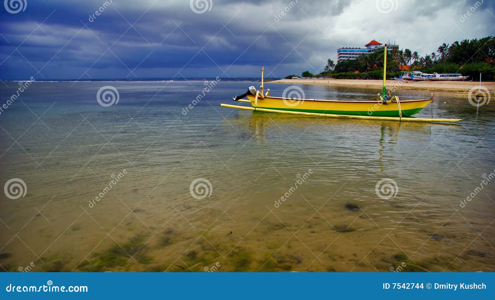 Bad Weather Around Tropical Island Stock Photo - Image of ocean, coral ...