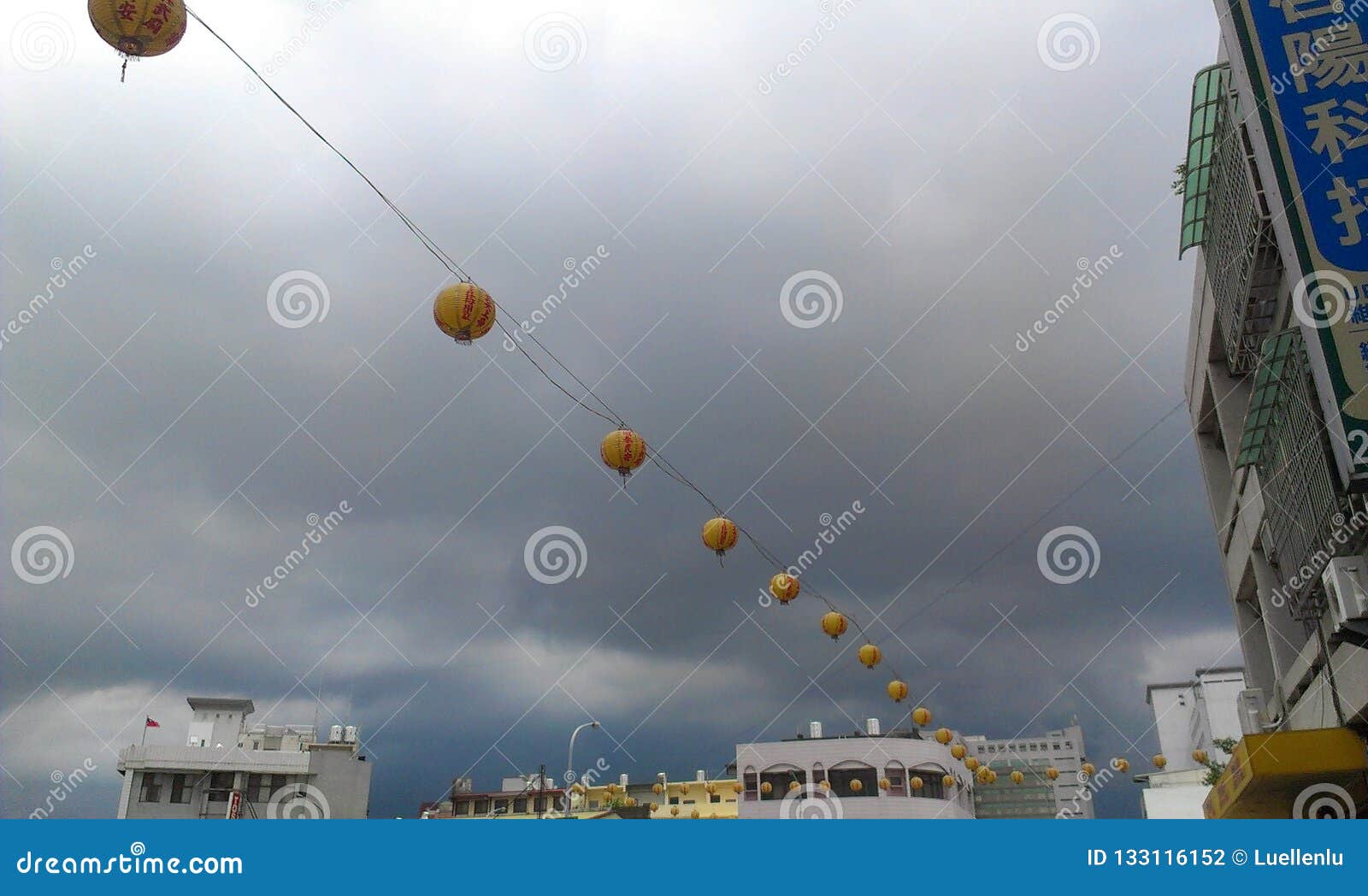 Bad Weather & a String of Lights Editorial Photography - Image of ...