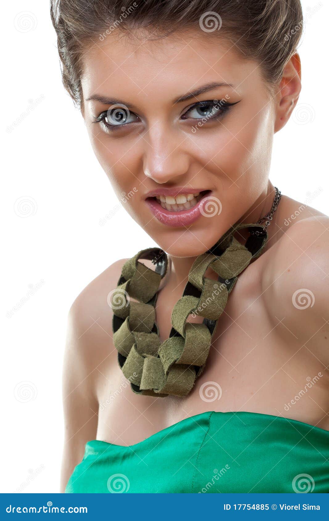 Bad woman seductive smile stock image. Image of neck - 17754885