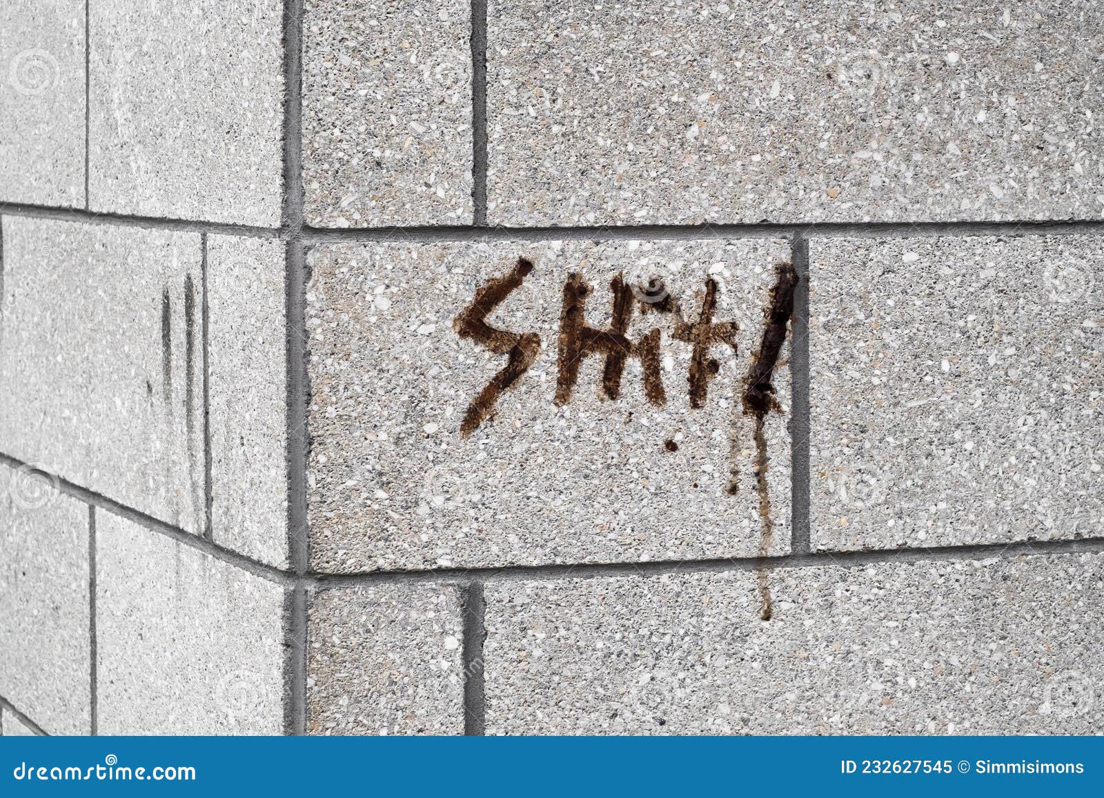 Bad word on the wall stock image. Image of excrement - 232627545
