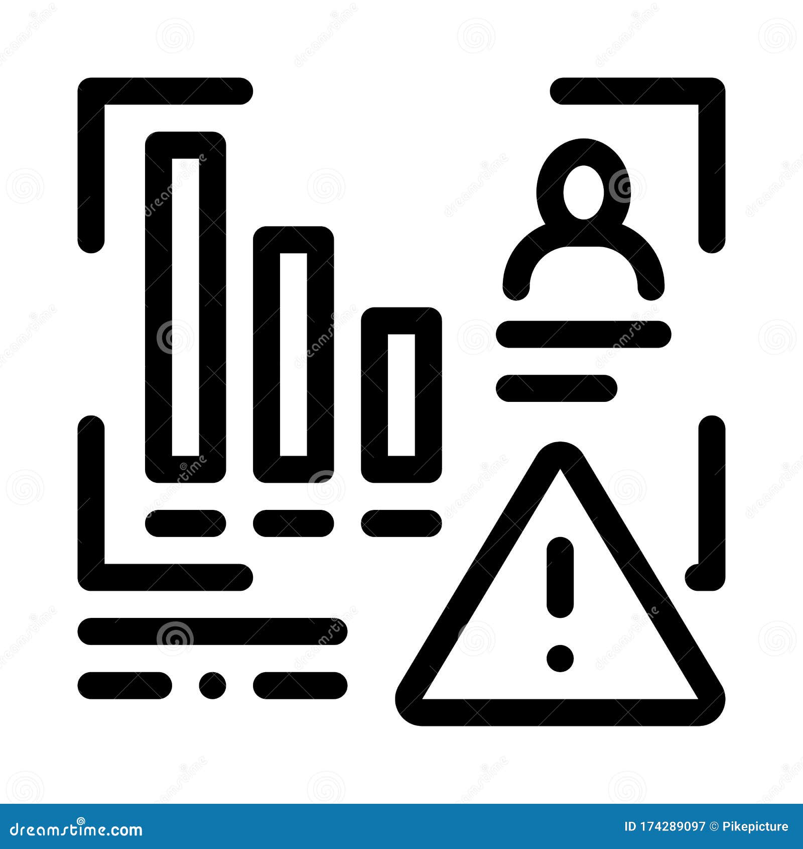 Bad Working Employee Card Icon Thin Line Vector Stock Vector ...