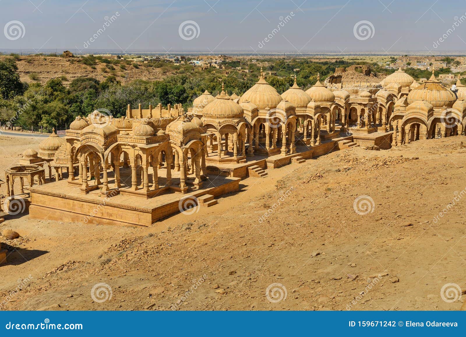 Bada Bagh Ancient Cenotaphs Complex. Jaisalmer. India Stock Photo ...