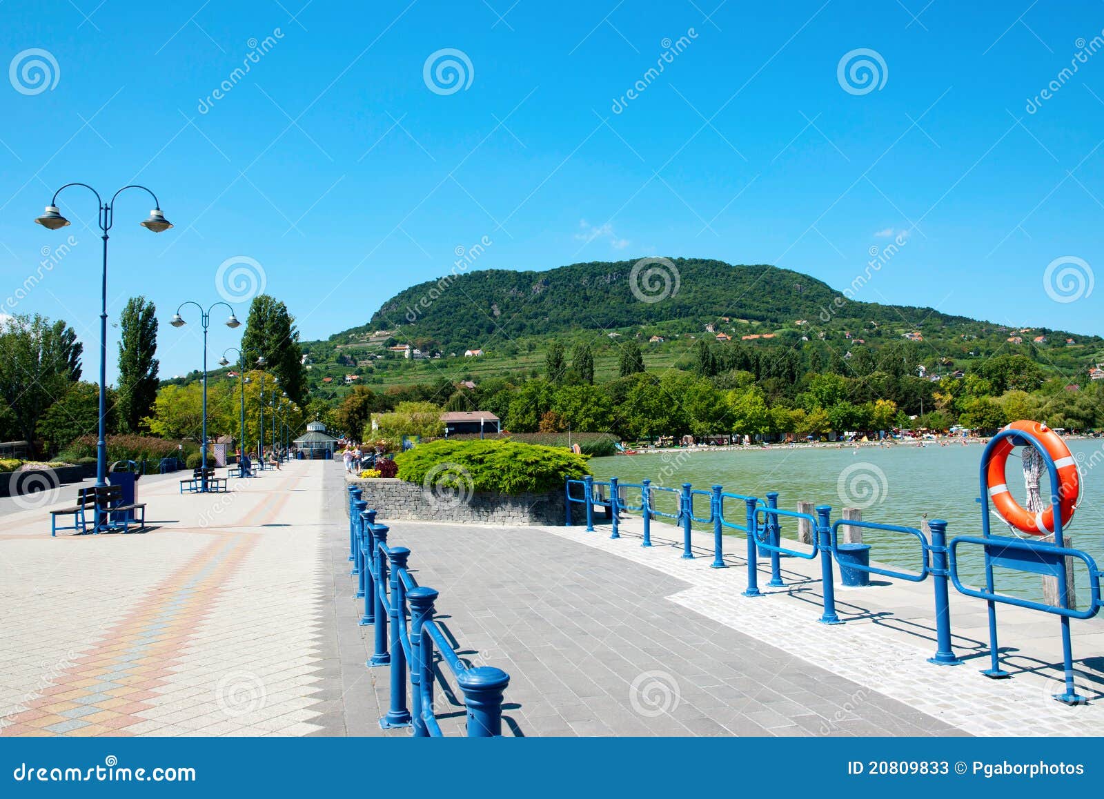 Badacsony Harbor at Lake Balaton Stock Image - Image of blue, sailing ...