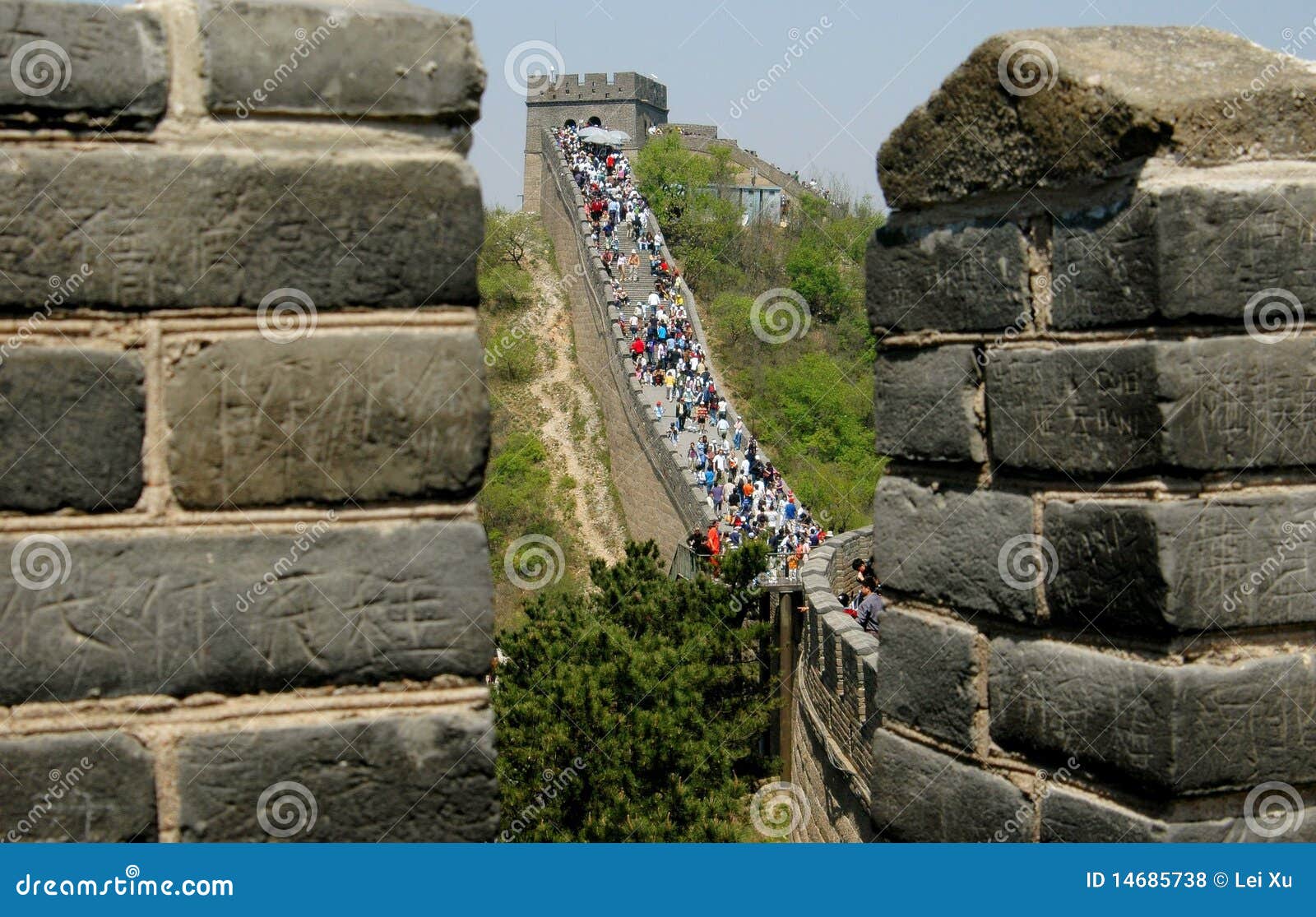 Badaling, China: the Great Wall of China Editorial Stock Photo - Image ...