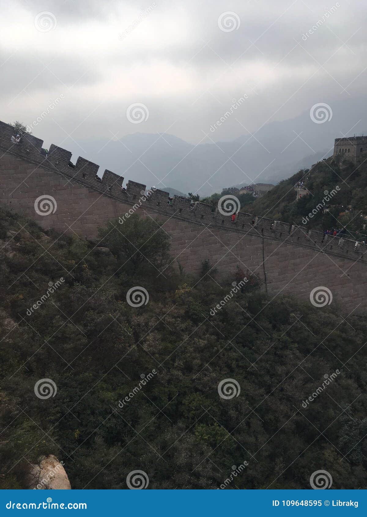 Badaling Great Wall, stock image. Image of great, tower - 109648595