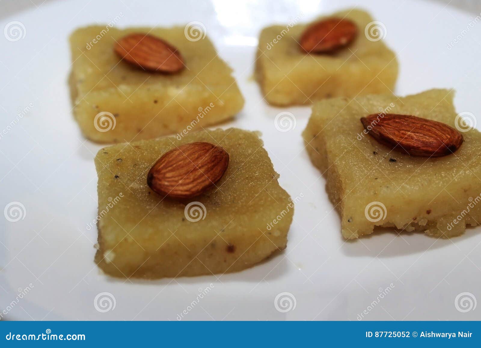 Badam burfi stock photo. Image of burfi, sweet, decorated - 87725052