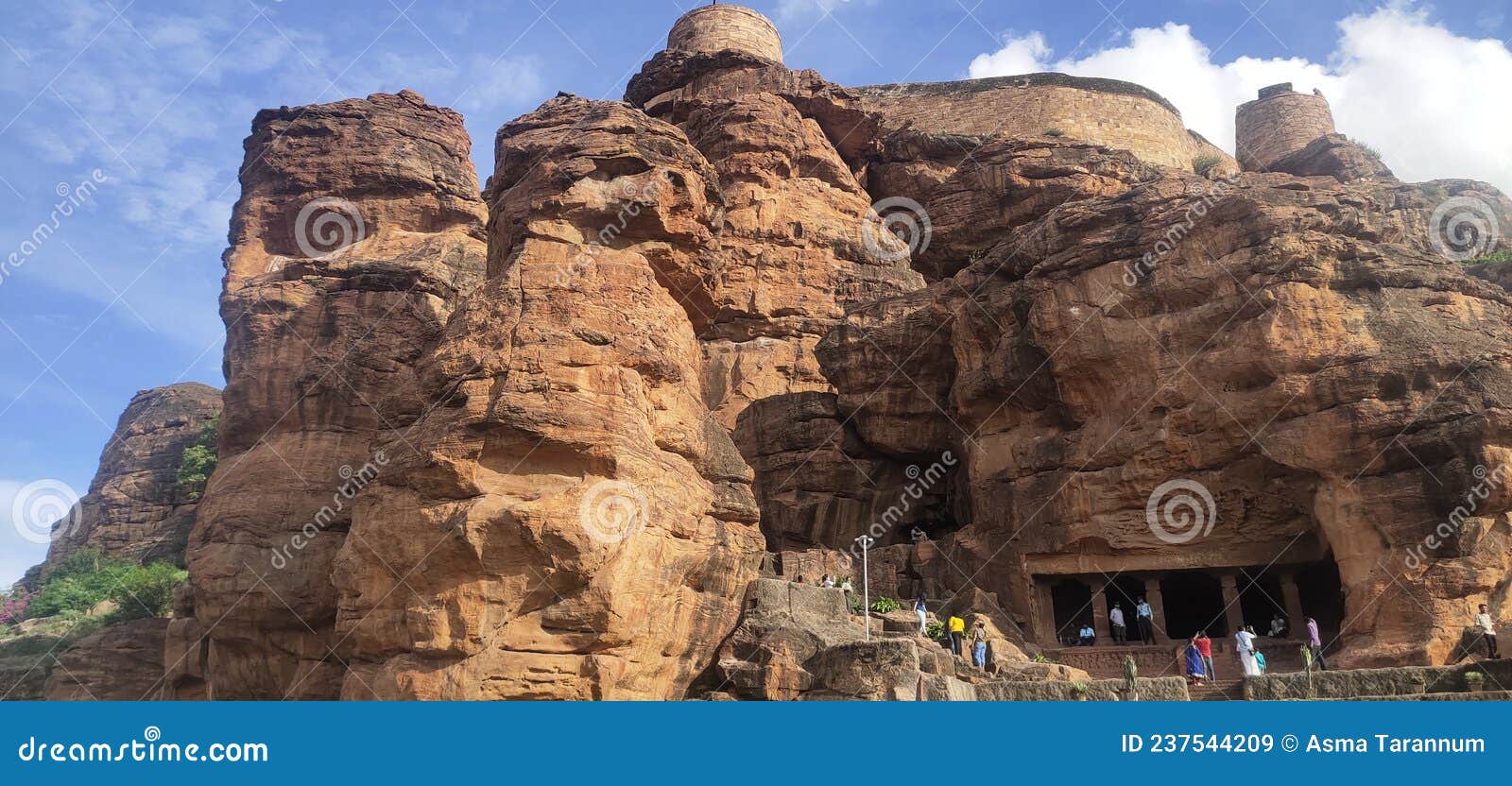 Badami cave temples editorial stock image. Image of cave - 237544209