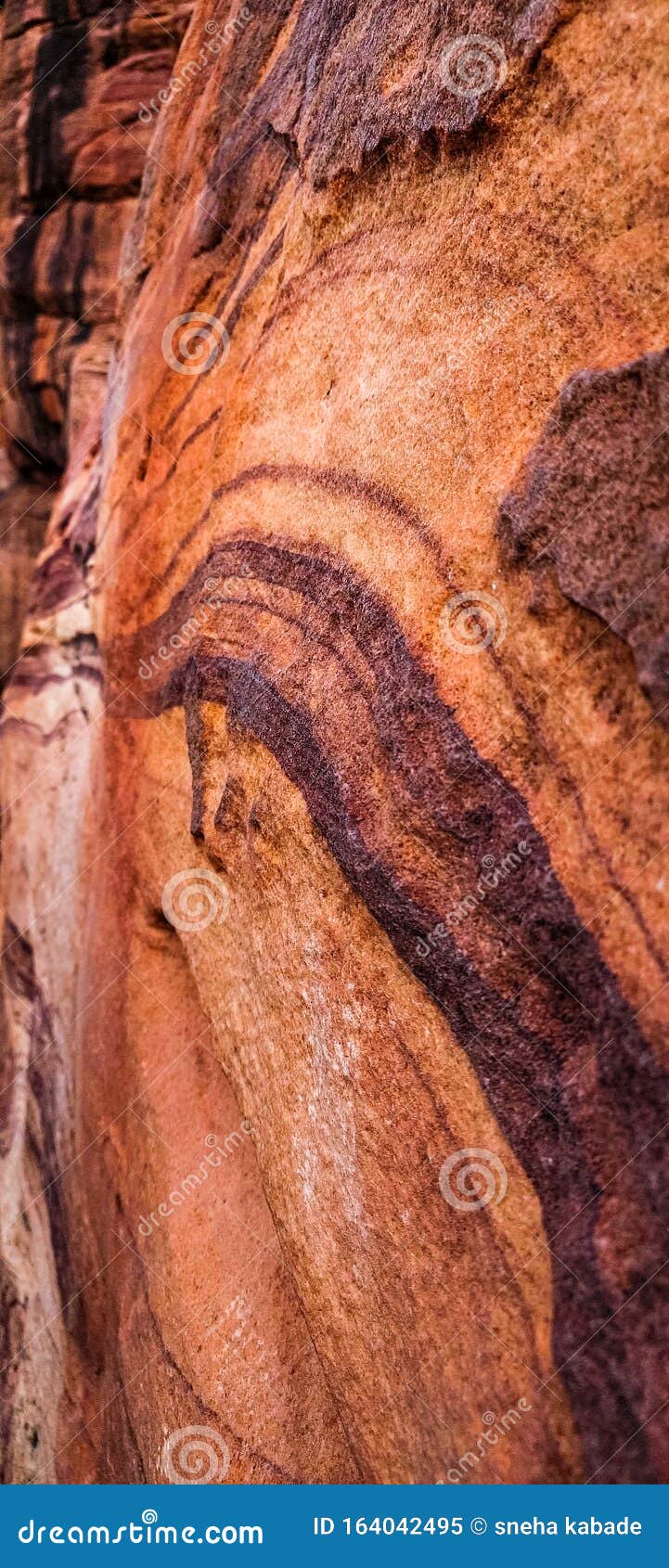 Badami caves wall texture stock image. Image of caves - 164042495