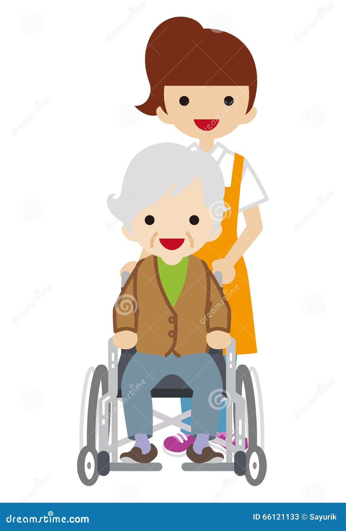 Badante femminile illustrazione vettoriale. Illustrazione di vivere ...