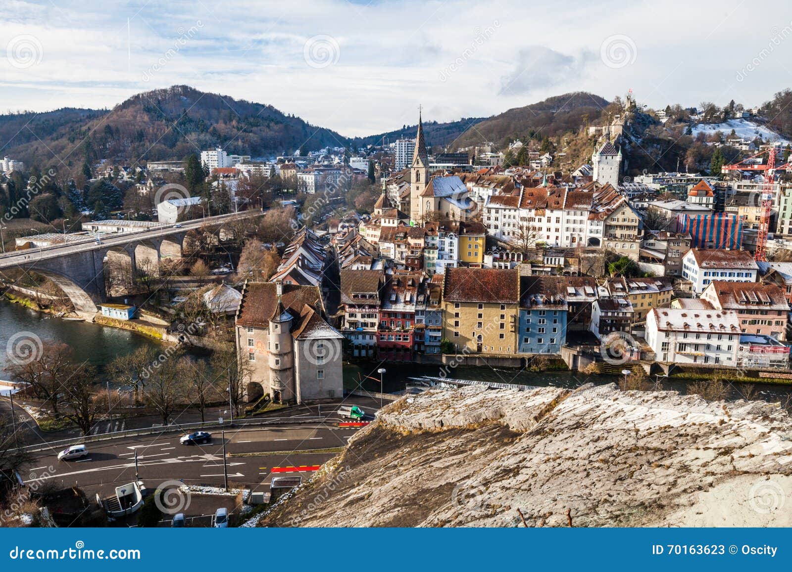 BADEN, ARGOVIE, SUISSE photo stock éditorial. Image du vallée - 70163623