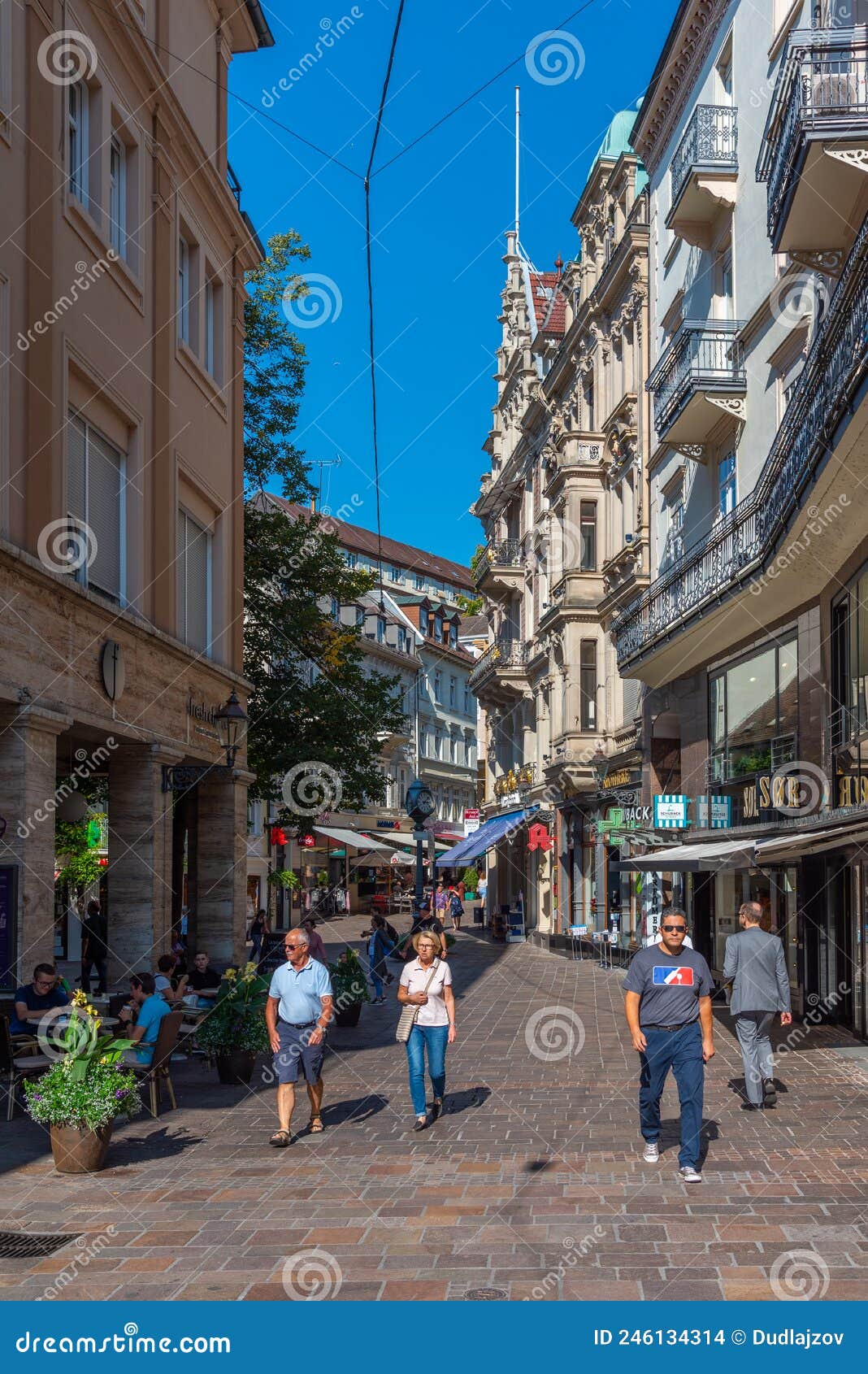 Baden Baden, September 22, 2020: People are Strolling through Th ...