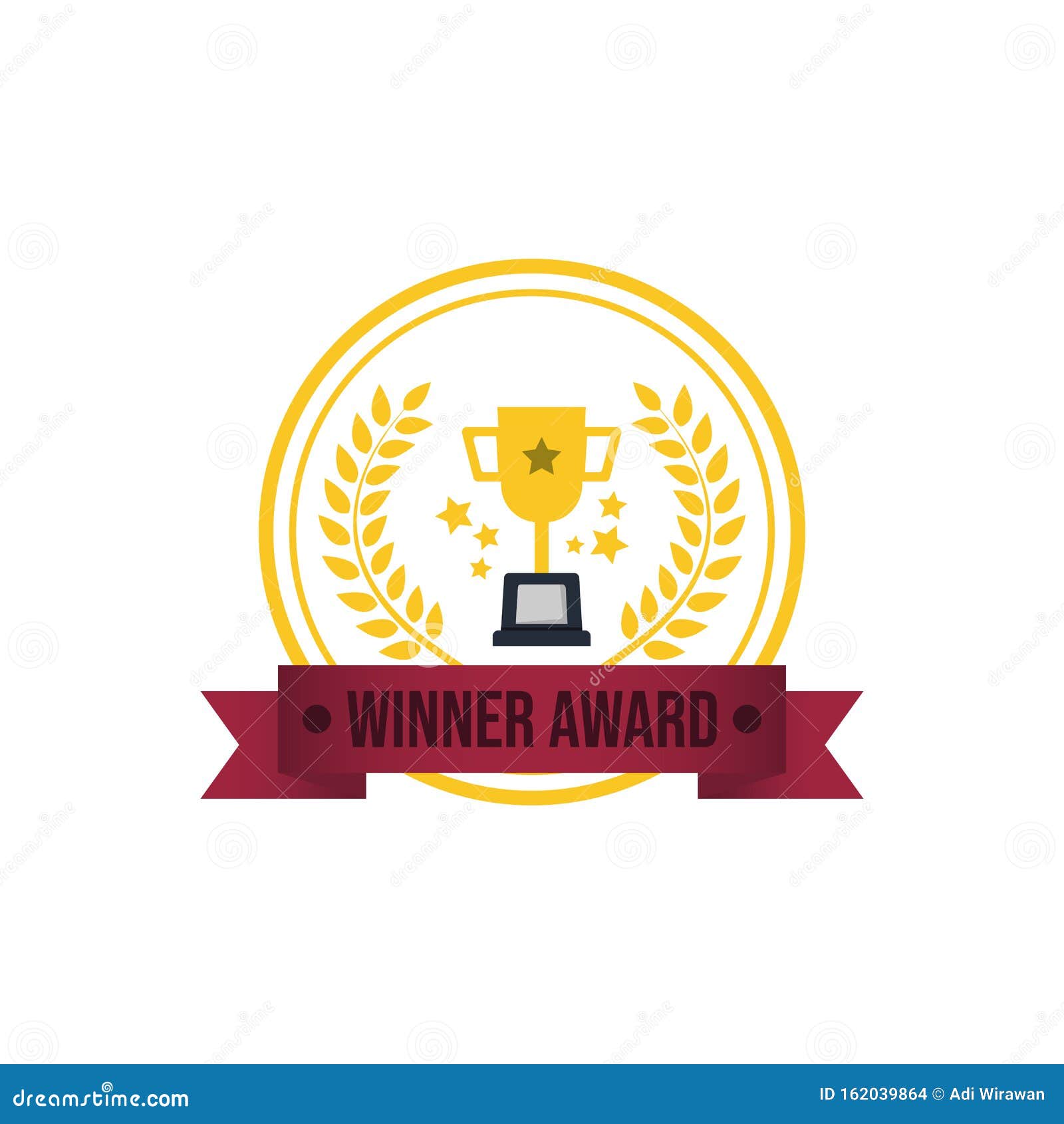 Badge Award Vector Image. Golden Award Winner Emblem Vector Design ...