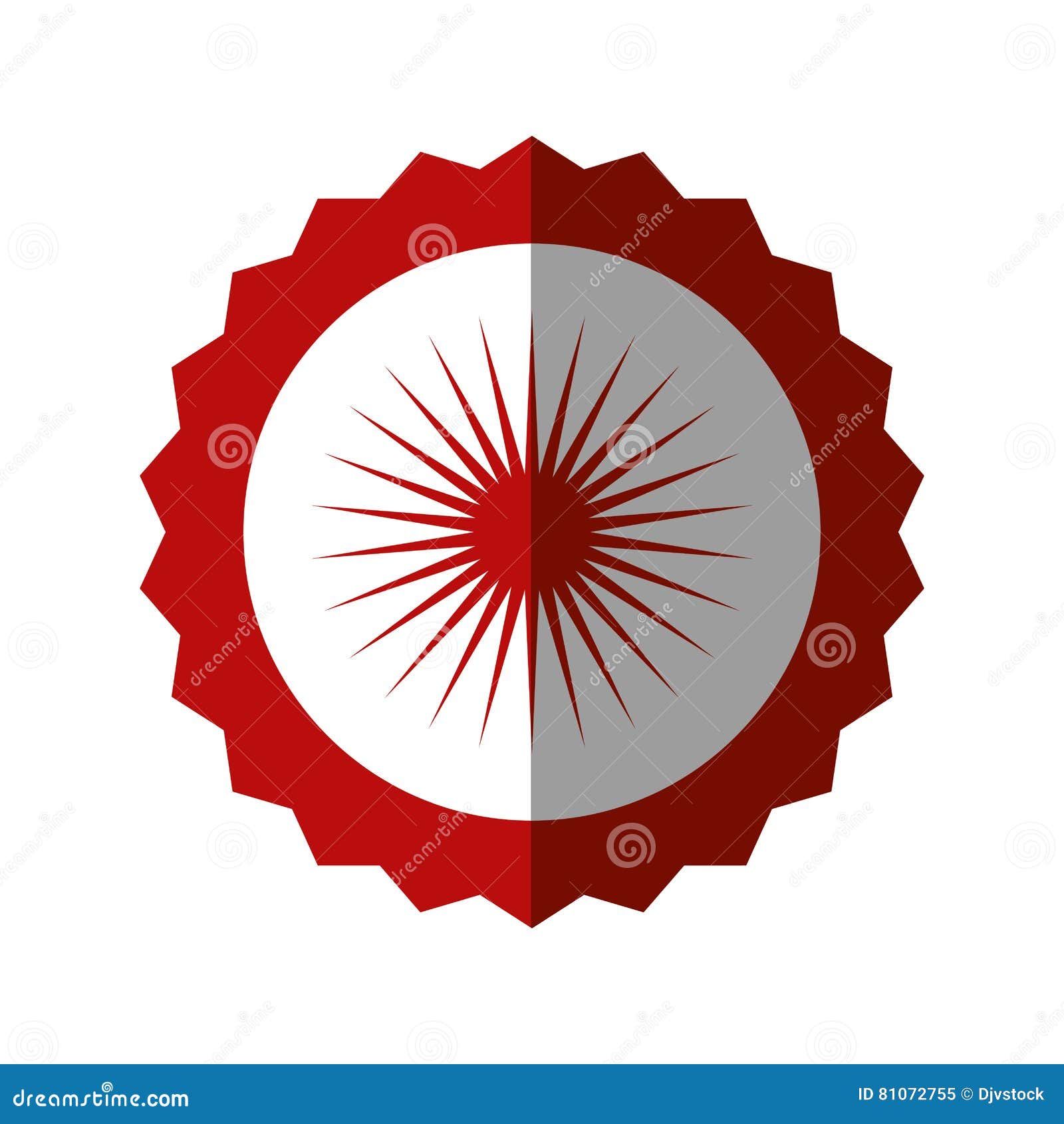 Badge Blank Red Circle Design Icon Stock Vector - Illustration of badge ...