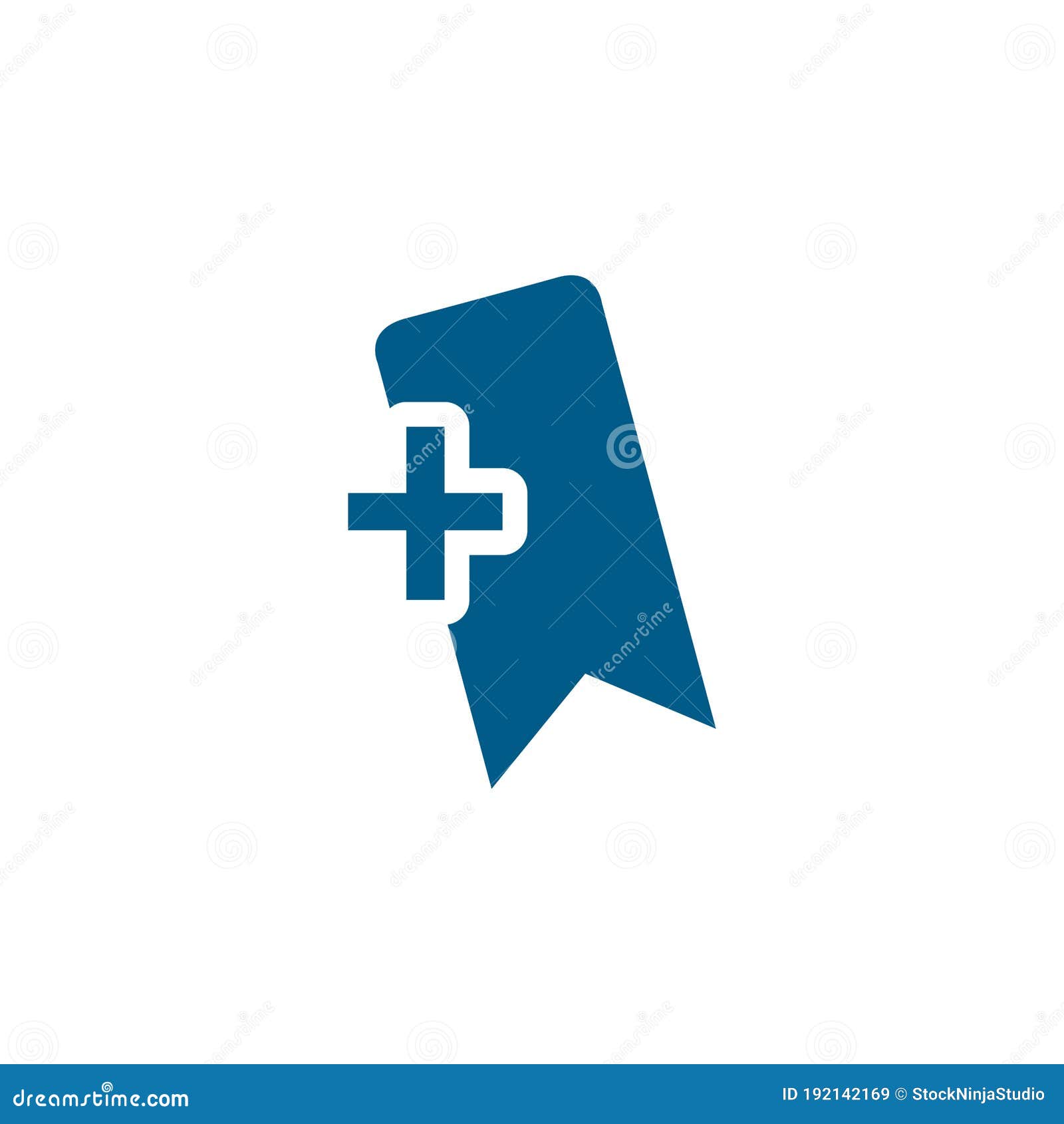 Badge Blue Icon on White Background. Blue Flat Style Vector ...