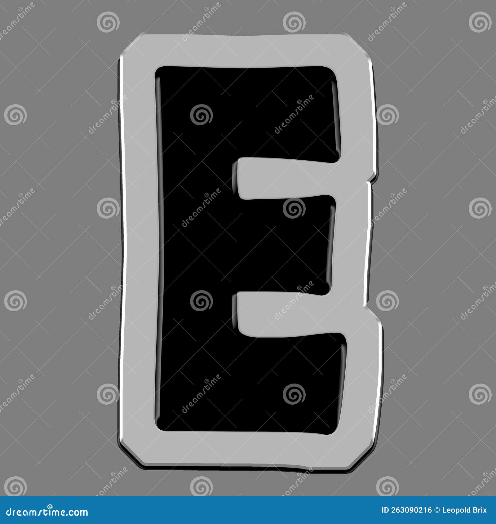 Badge with Capital Letter E Stock Illustration - Illustration of ...