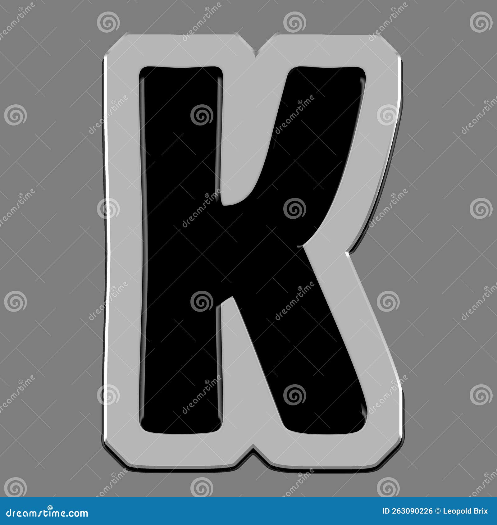 Badge with Capital Letter K Stock Illustration - Illustration of ...