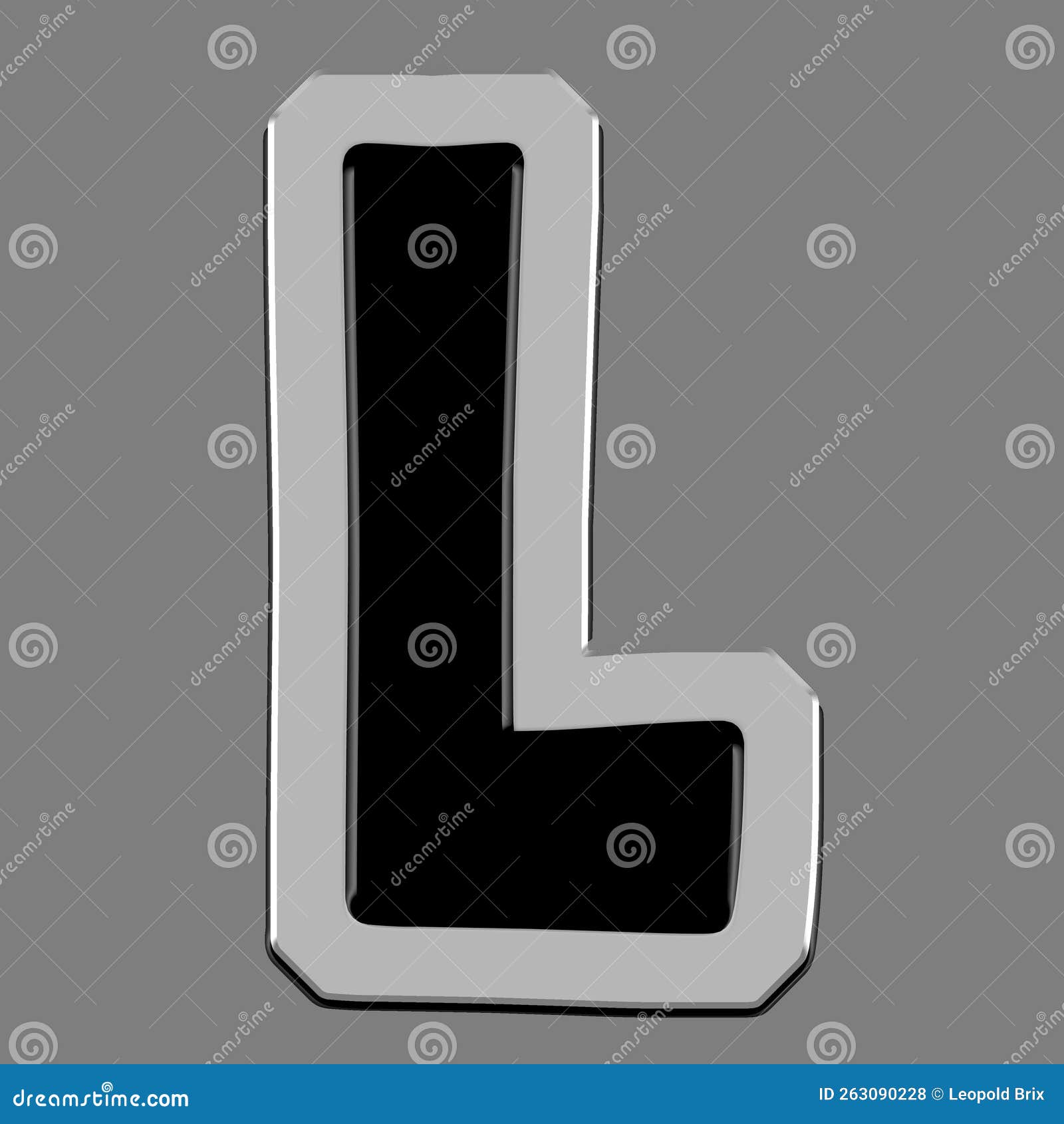Badge with Capital Letter L Stock Illustration - Illustration of ornate ...