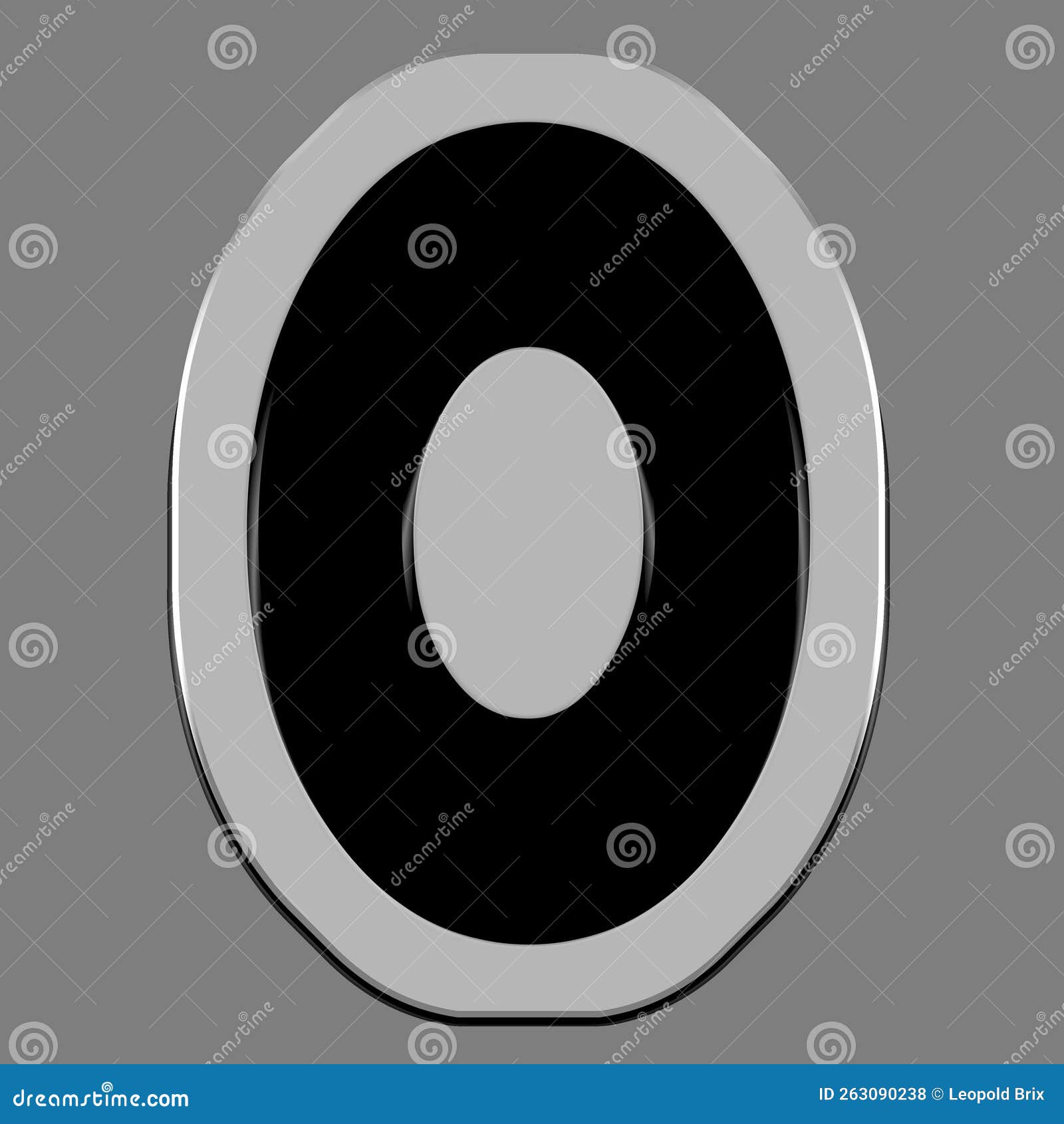 Badge with Capital Letter O Stock Illustration - Illustration of font ...