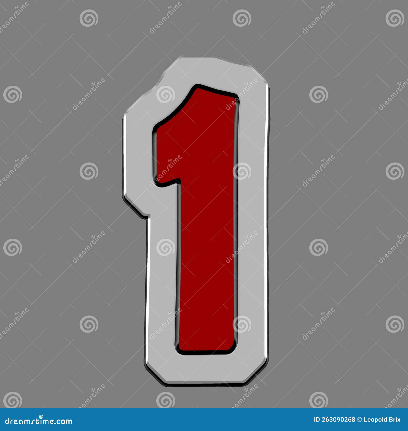 Badge with number one stock illustration. Illustration of ornate ...