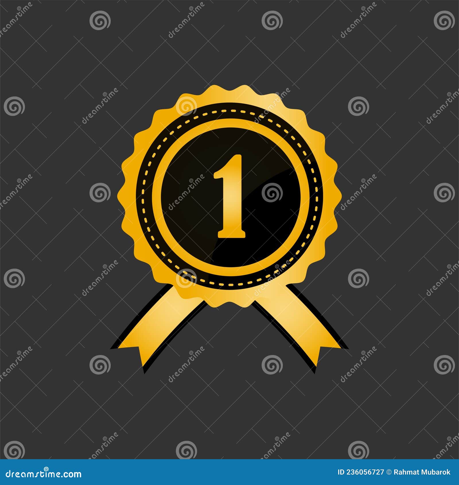 Golden Badge Champion Vector Design Illustration Stock Vector ...