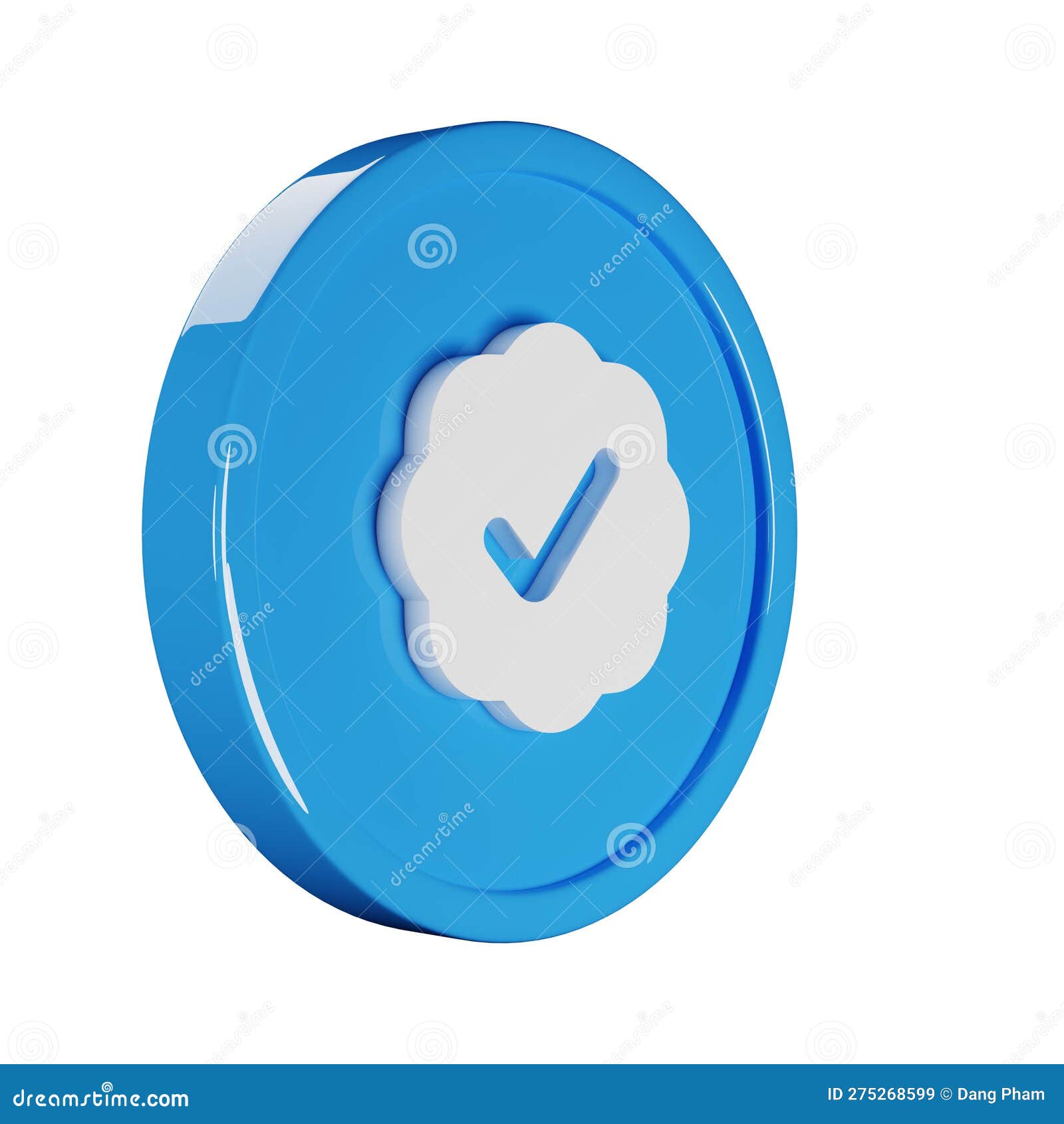 Badge Check Business Icon 3D Render Illustration Stock Image ...