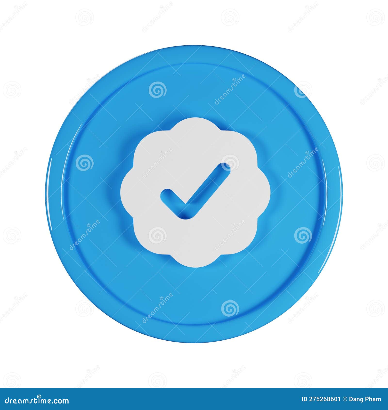Badge Check Business Icon 3D Render Illustration Stock Image ...