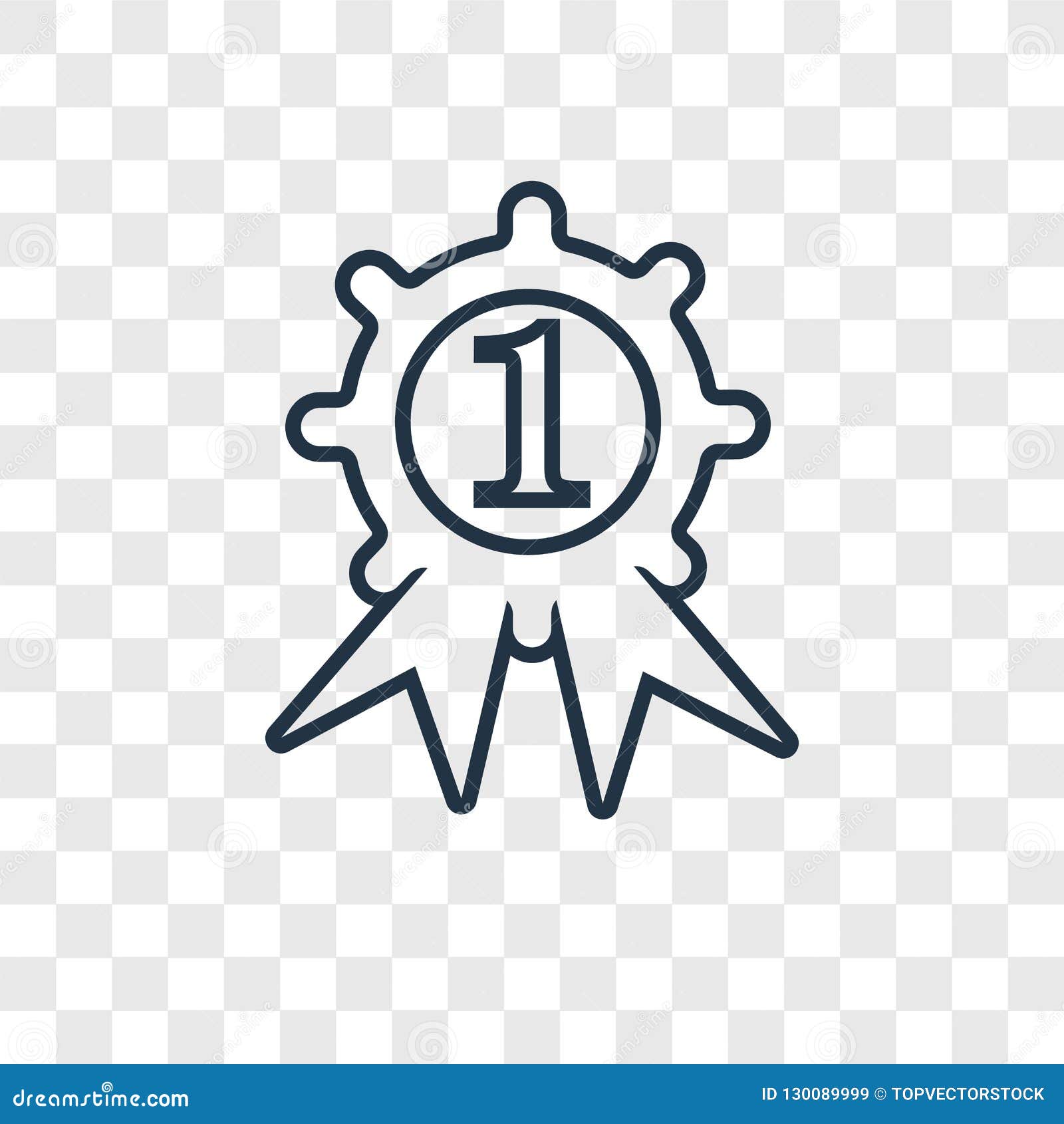 Badge Concept Vector Linear Icon Isolated on Transparent Background ...