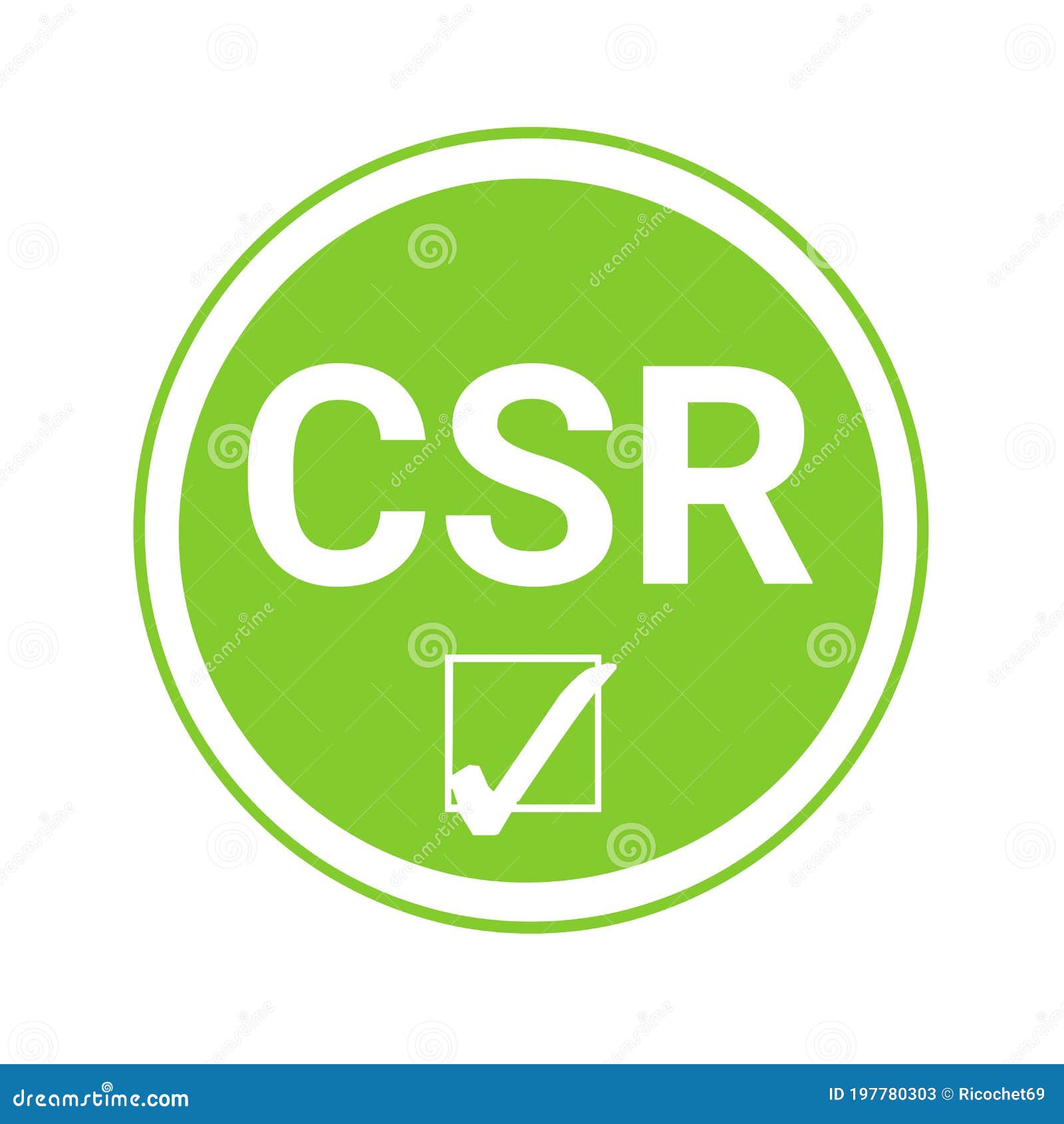 Badge CSR certified symbol stock illustration. Illustration of ...