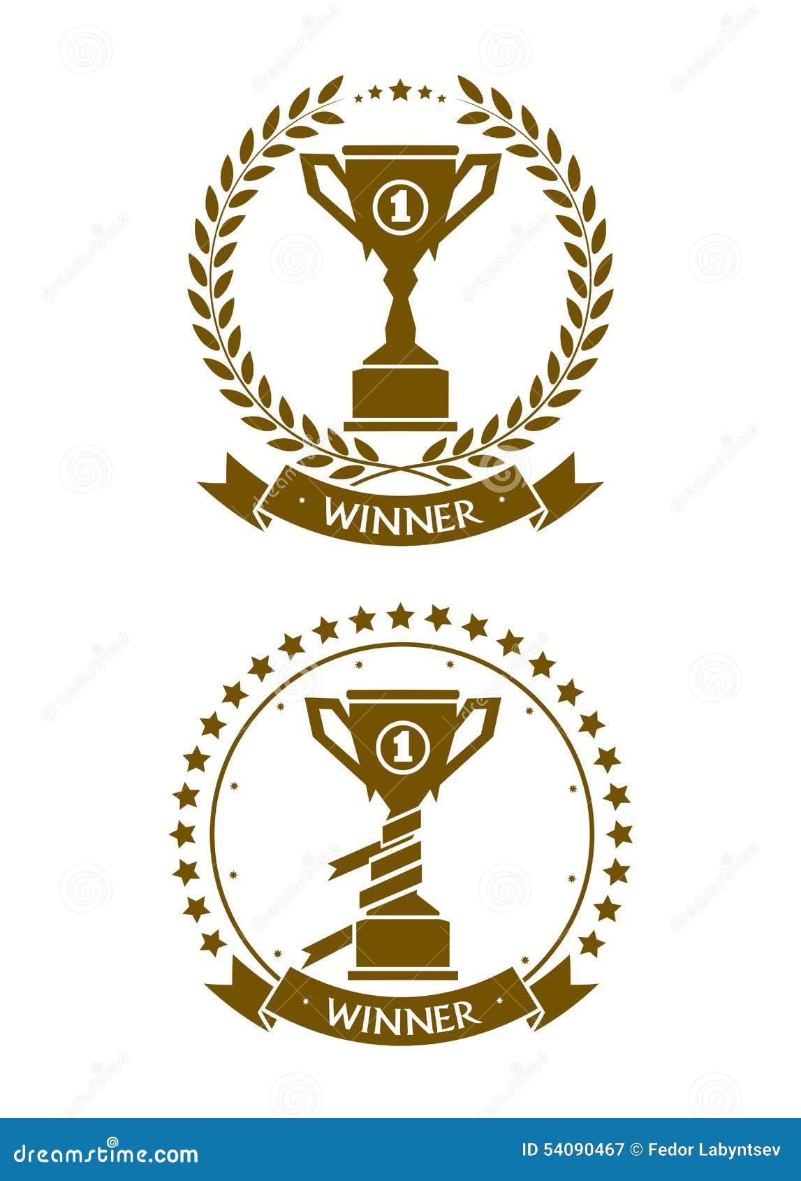 Badge Cup Symbol of the Winner Stock Vector - Illustration of corporate ...