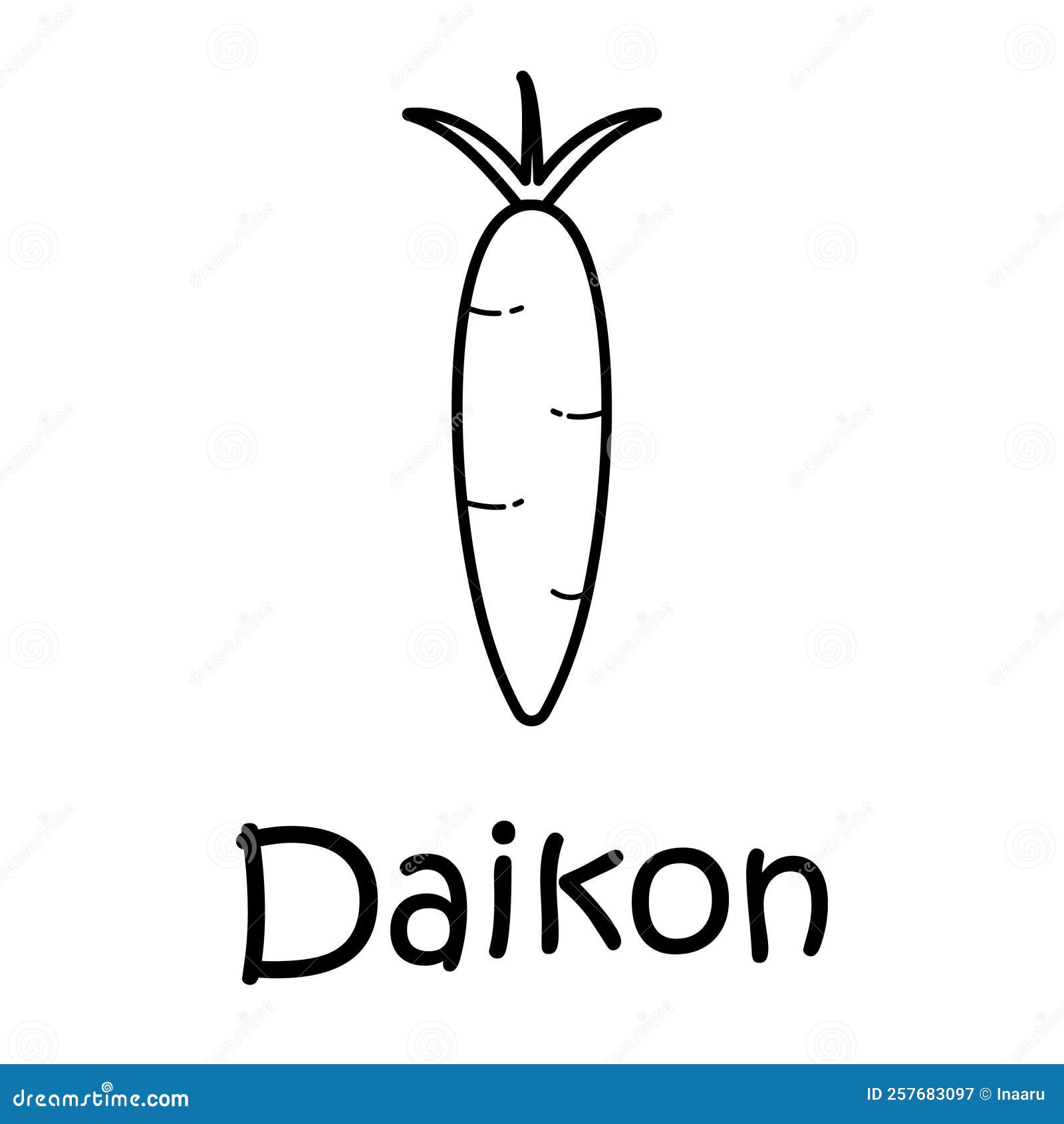 Badge Daikon with the Inscription. Stock Vector - Illustration of ...