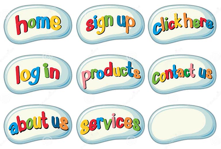 Badge Design with Different Words Stock Vector - Illustration of ...