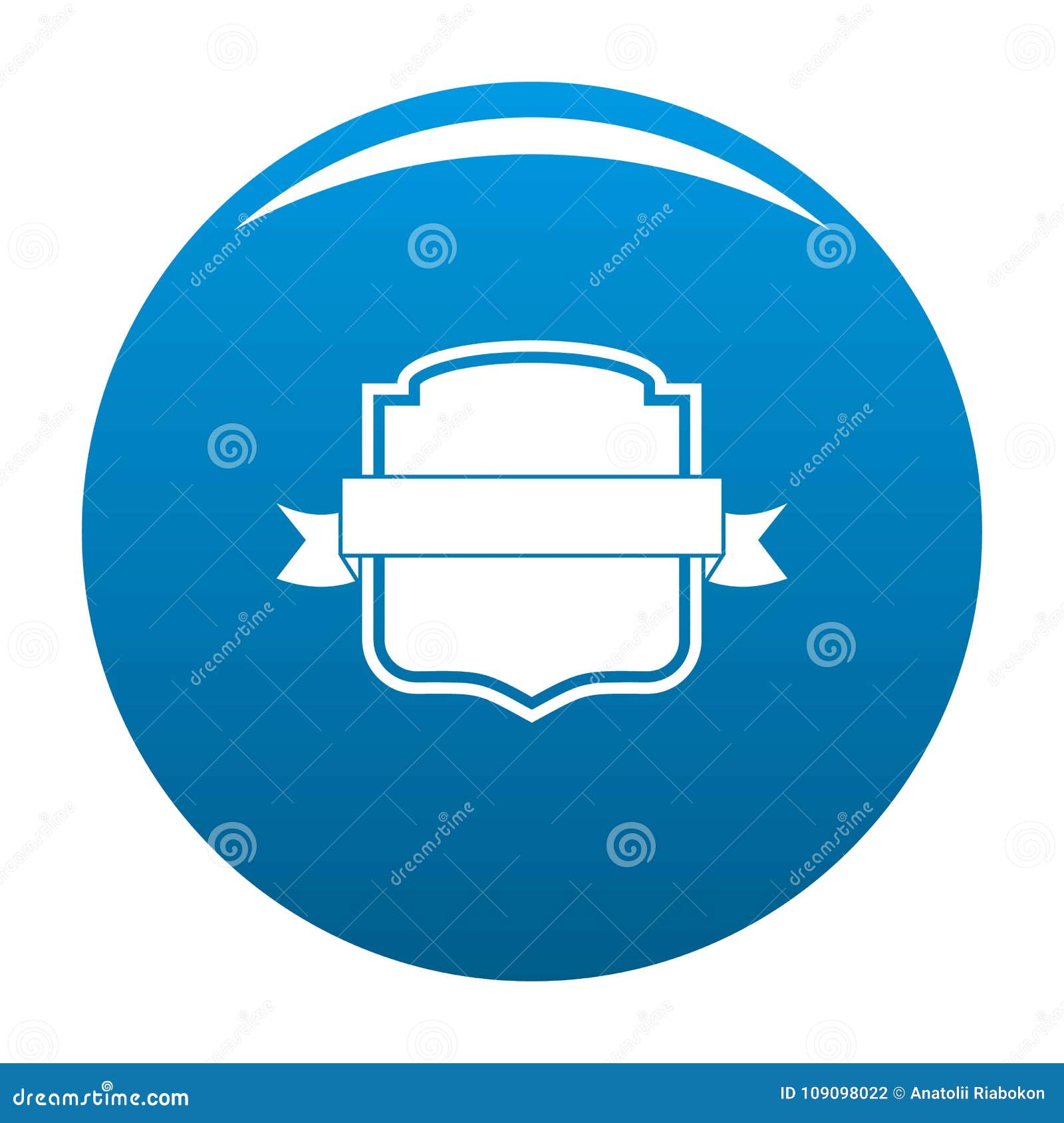 Badge Emblem Icon Blue Vector Stock Vector - Illustration of premium ...