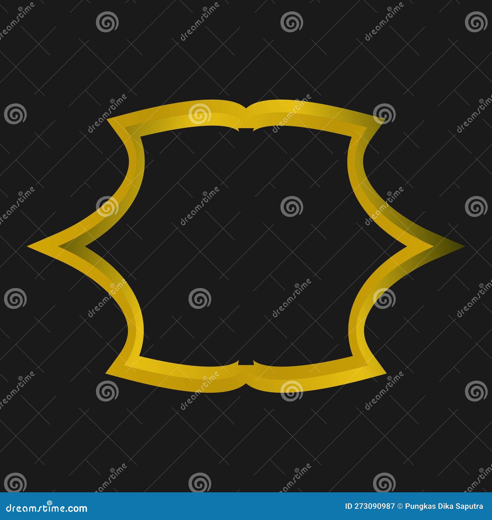 Badge Emblem of Islamic Design Stock Vector - Illustration of orange ...